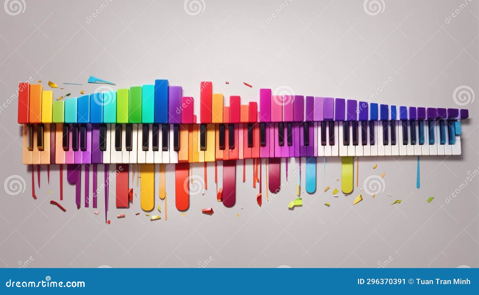 The Rainbow Piano stock illustration. Illustration of yellow - 296370391