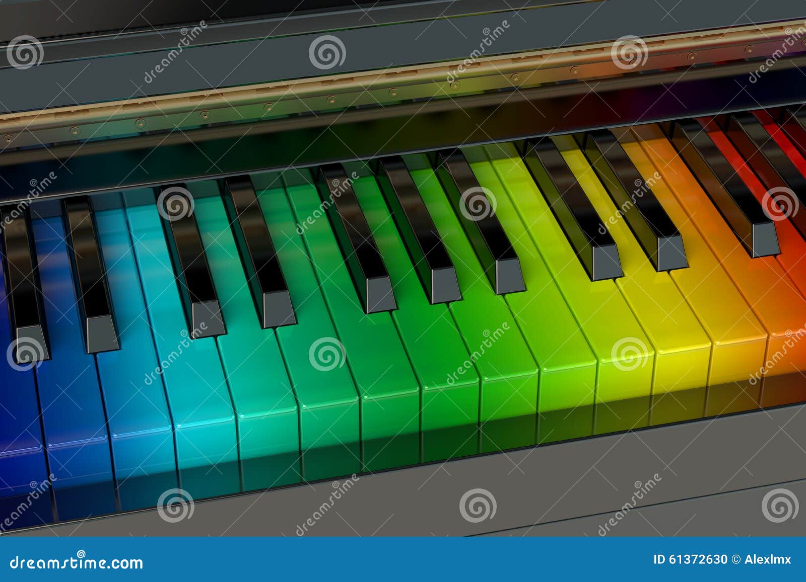 The rainbow piano stock illustration. Illustration of colourful - 61372630