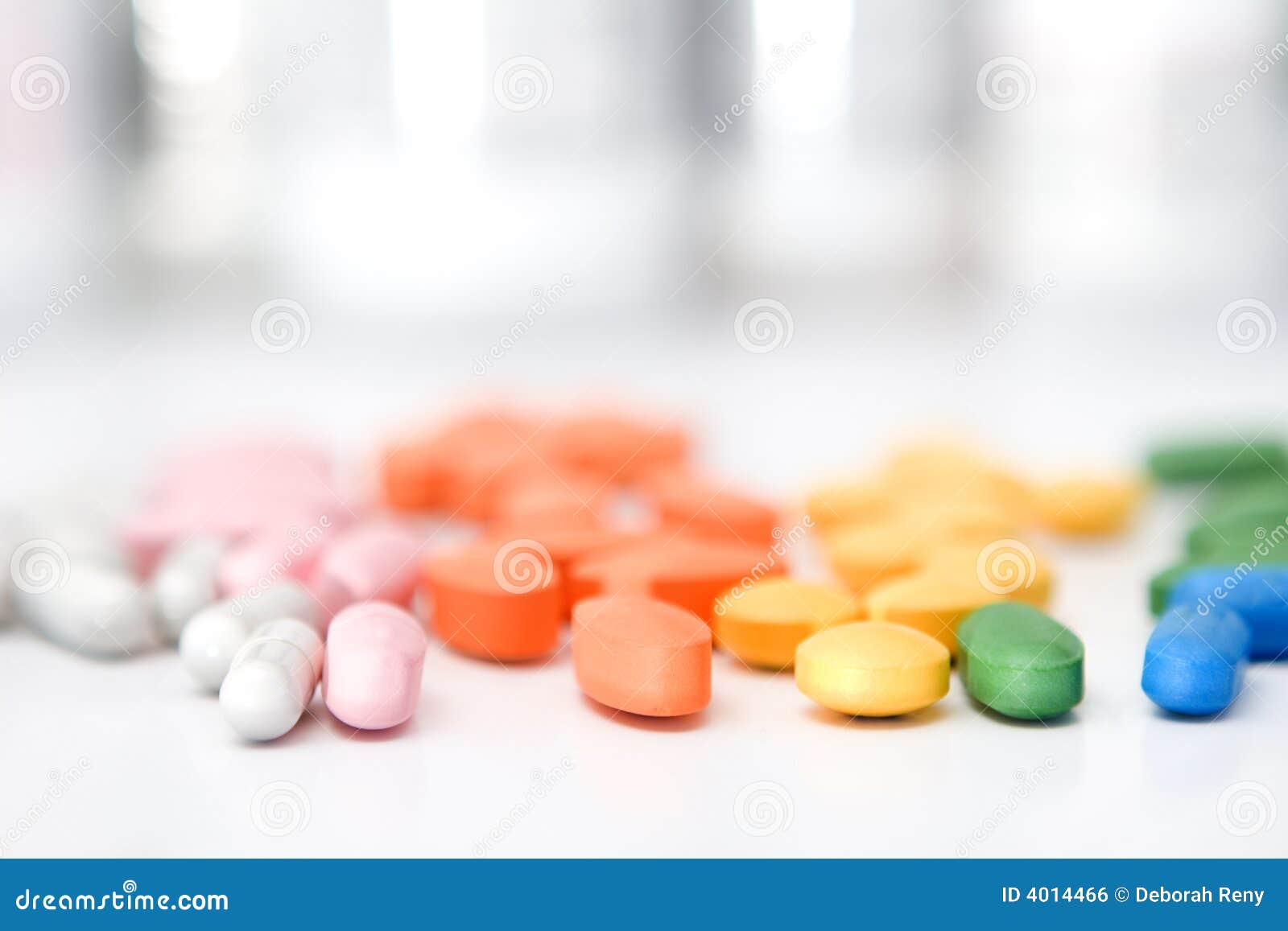 Rainbow of pills stock photo. Image of health, illness - 4014466