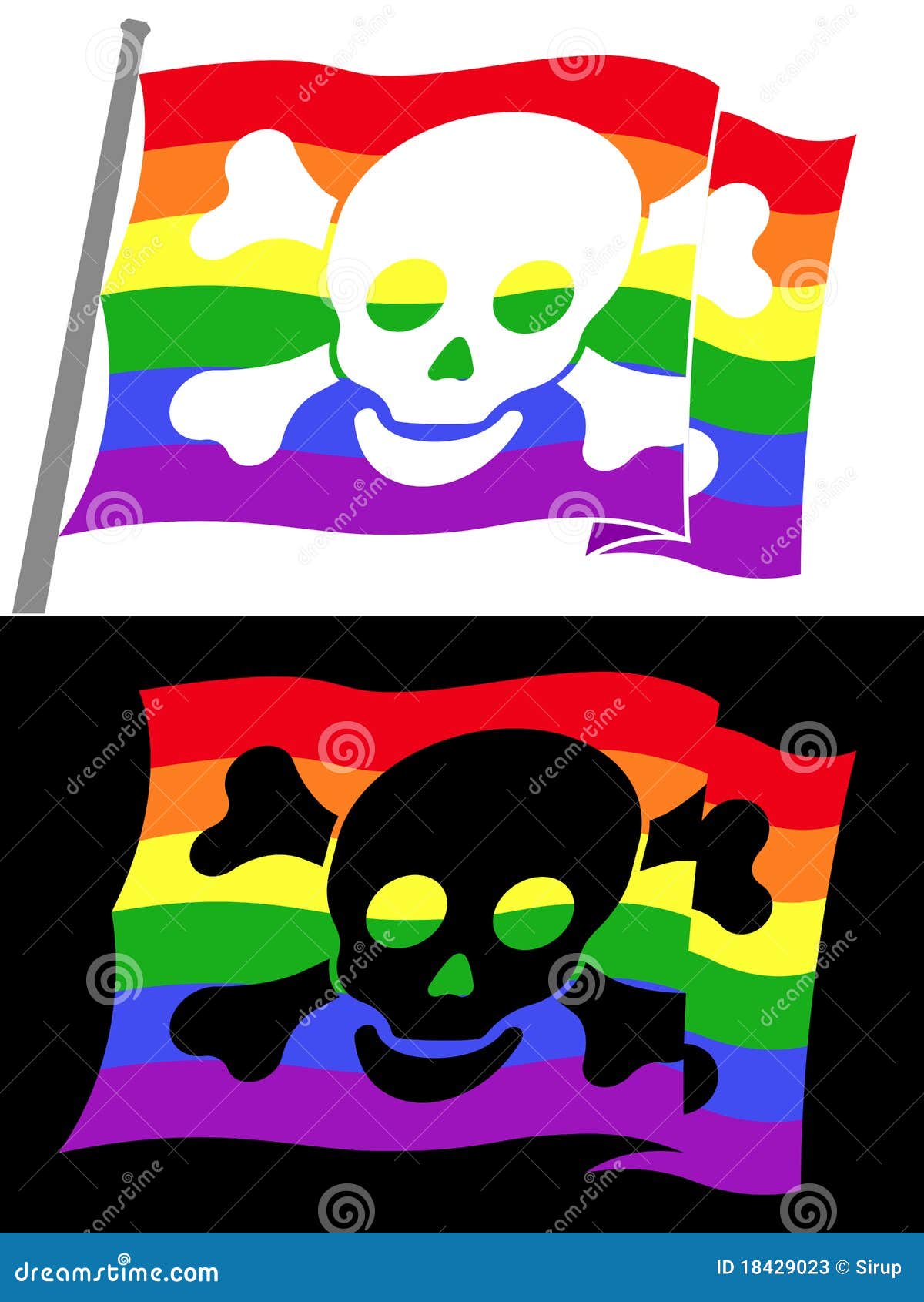 Pirate Flag. Jolly Roger With Crossed Swords. The Skull And Two Sabers ...