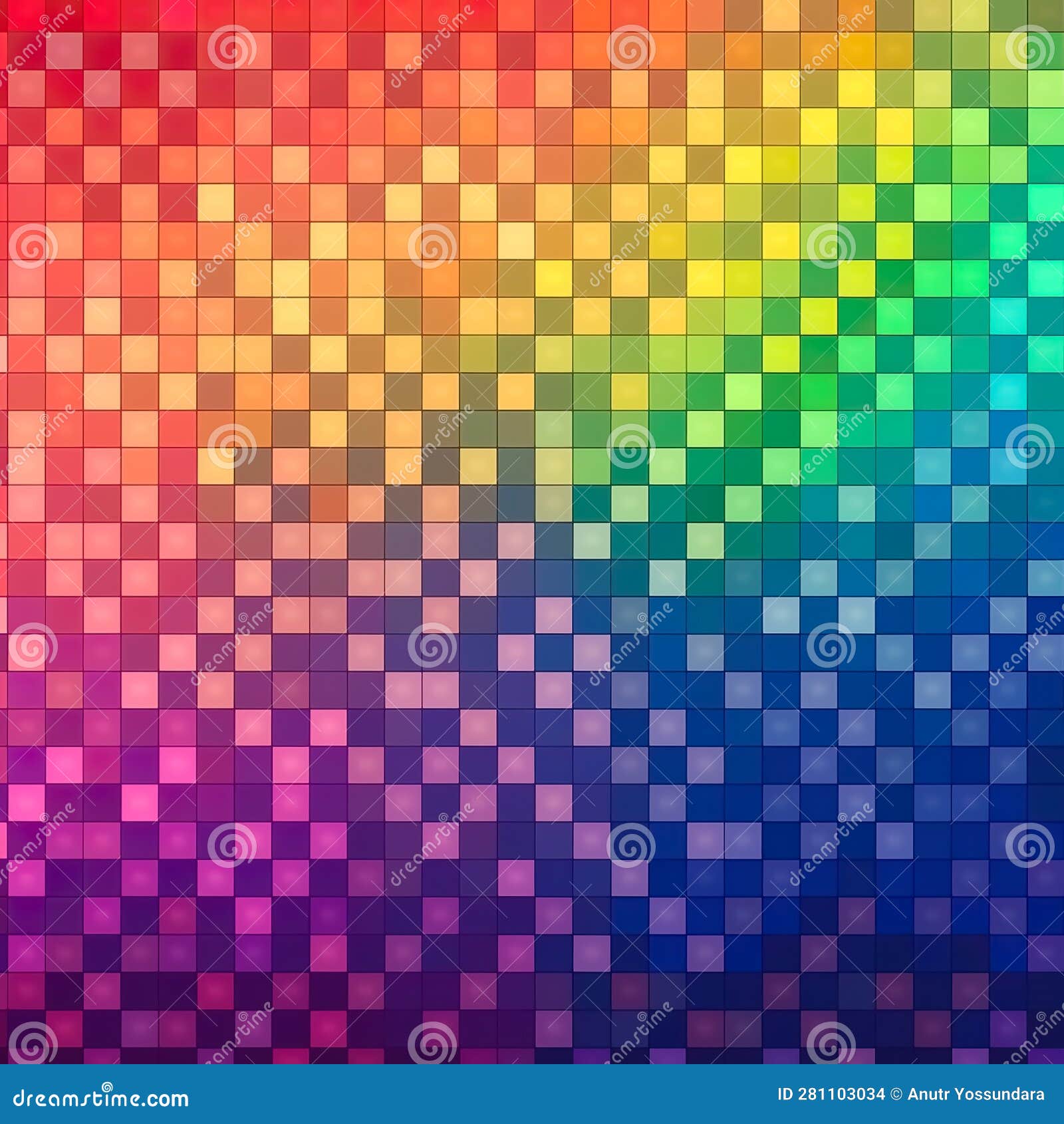 Rainbow Pixel Art for Banner and Background. Stock Illustration ...