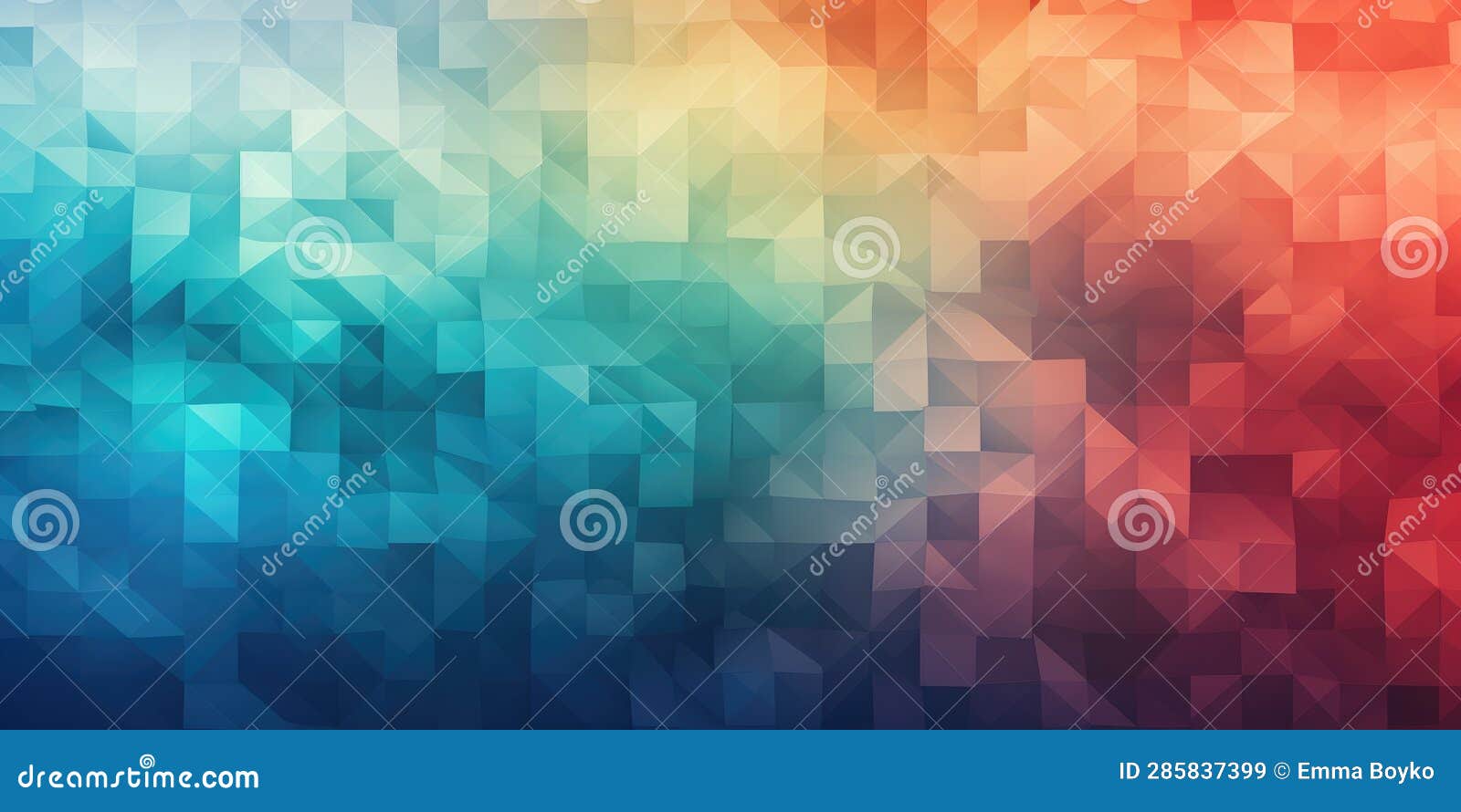Rainbow Pixelated Background, Horizontal Banner Image. Generative AI ...