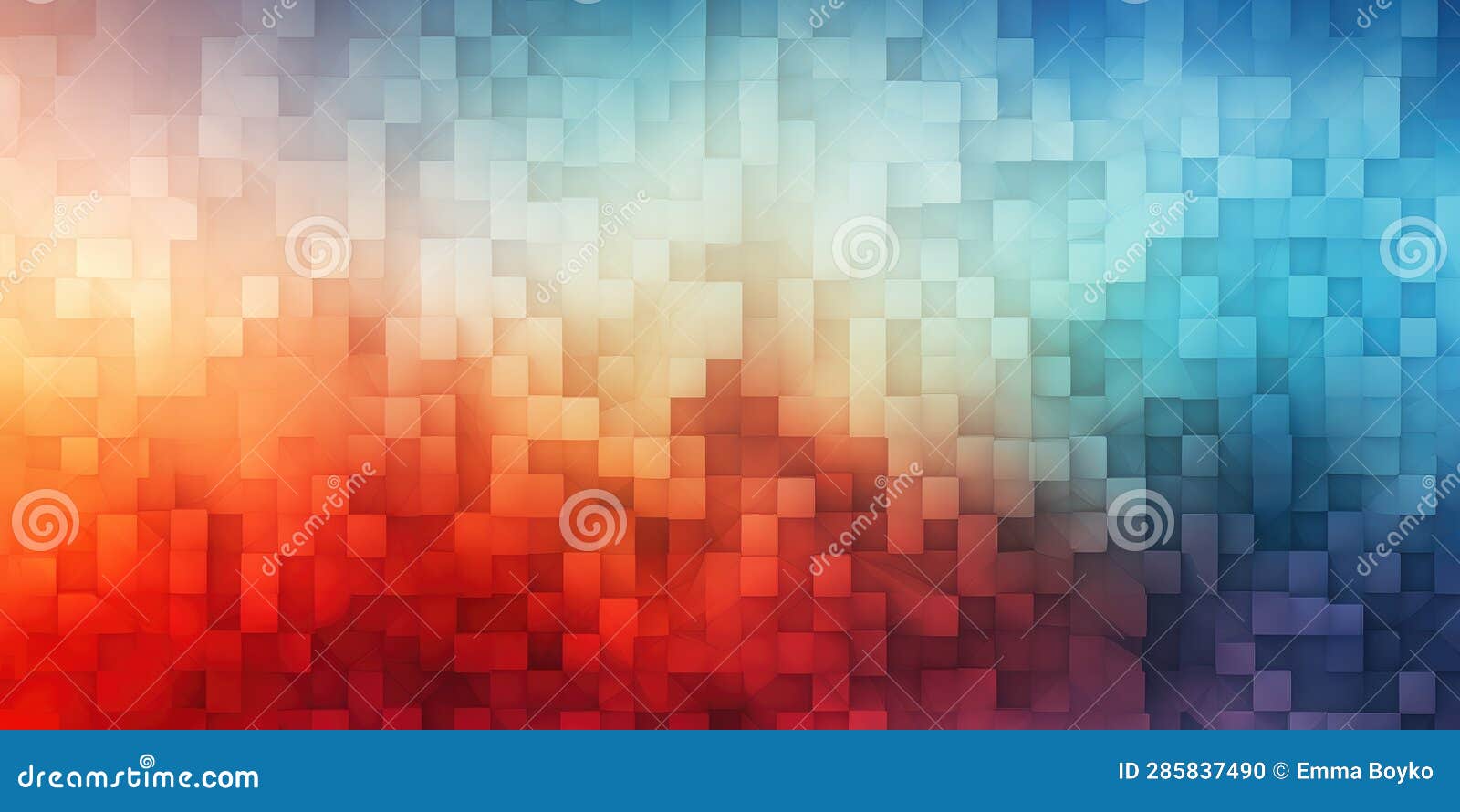 Rainbow Pixelated Background, Horizontal Banner Image. Generative AI ...