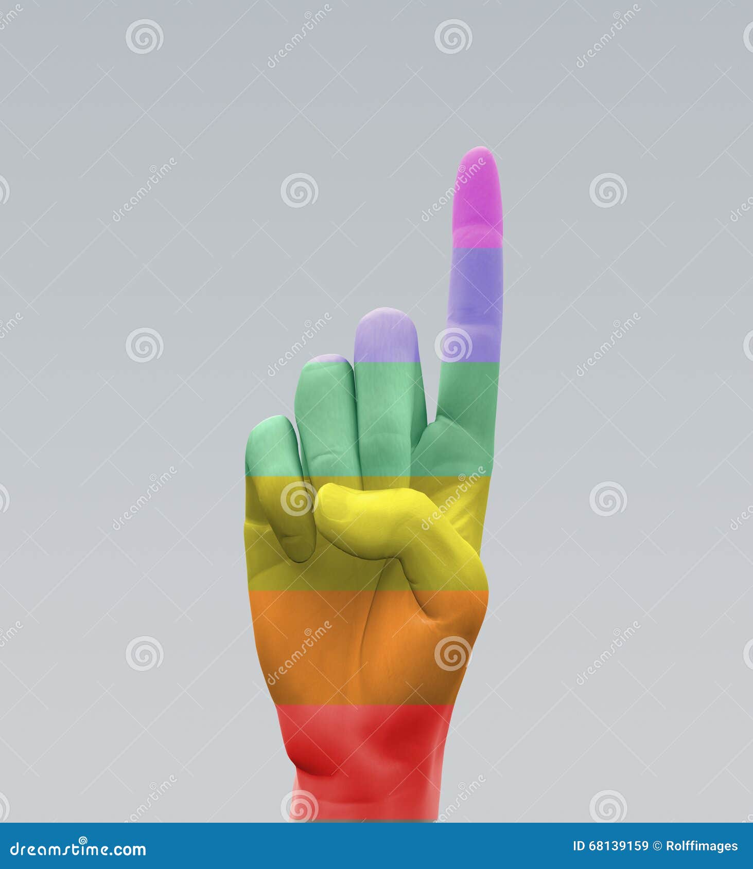 Rainbow Point stock illustration. Illustration of finger - 68139159