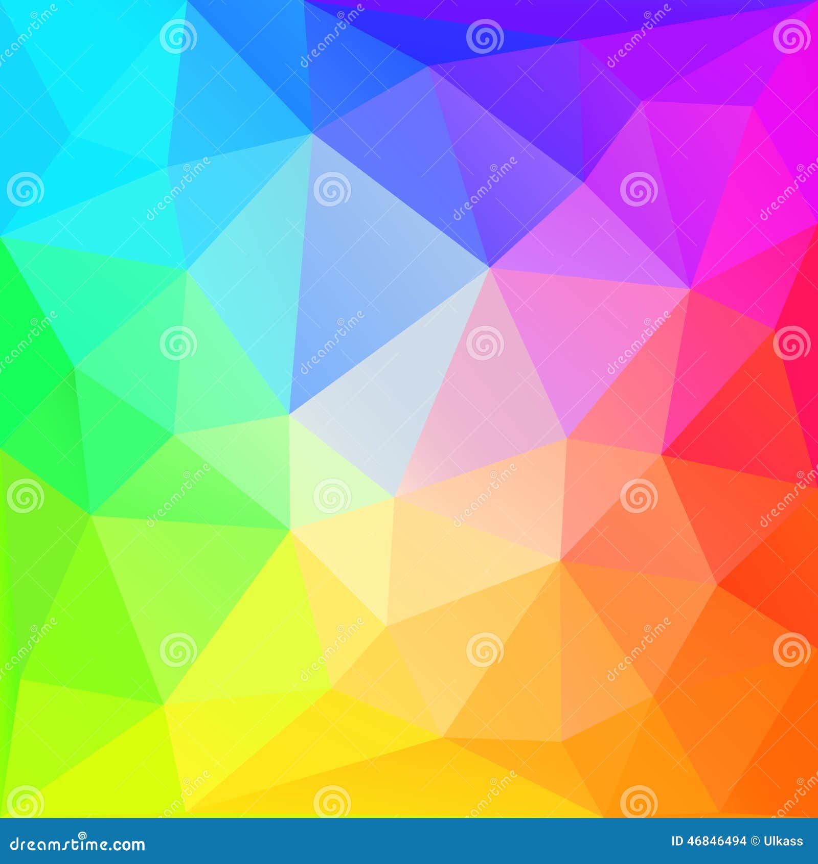 Rainbow Polygonal Background. Vector EPS10. Stock Vector - Illustration ...