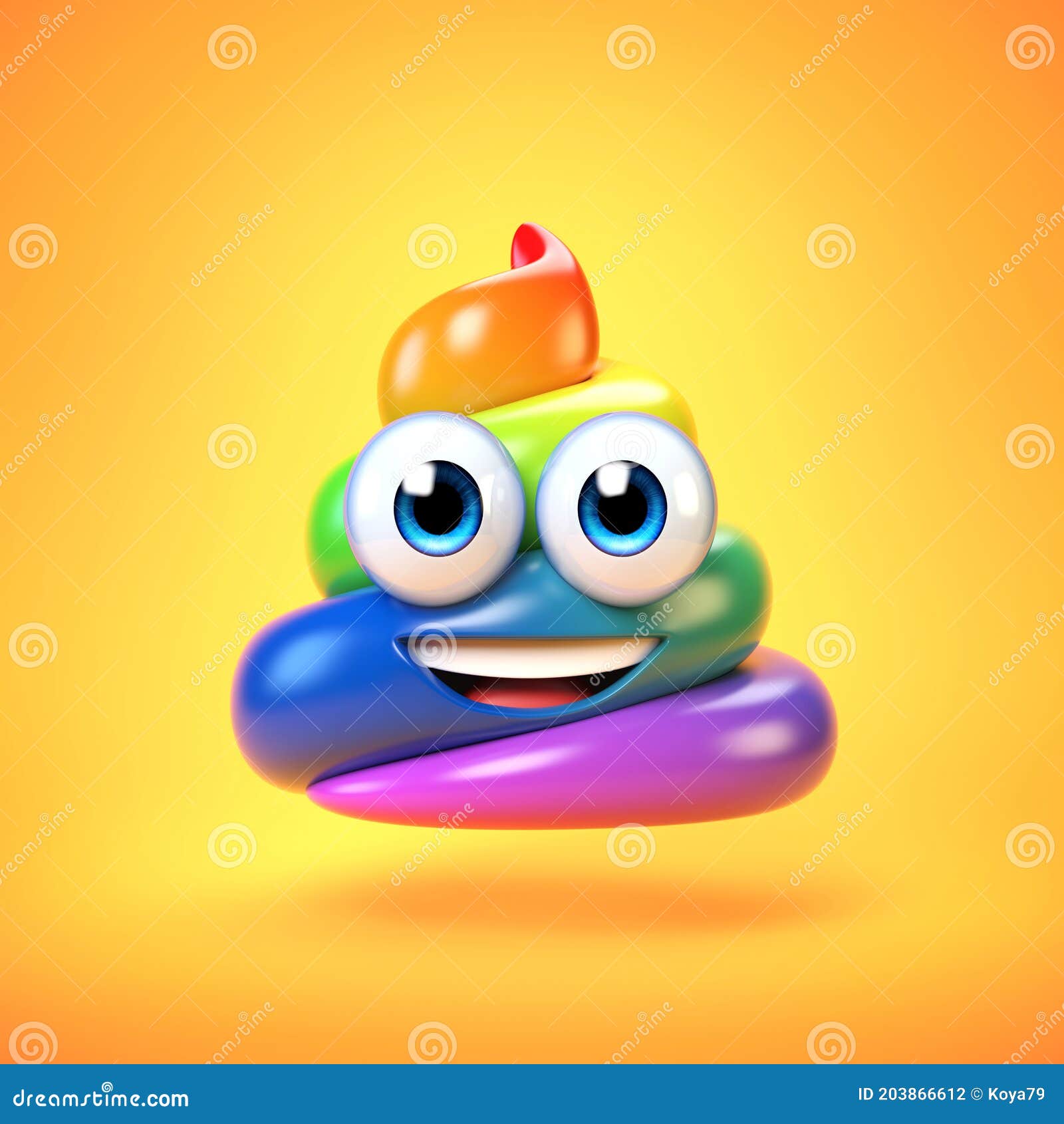 Rainbow Poop Emoji Isolated on Yellow Background, Colorful Poo Emoticon ... Rainbow Poop Emoji Isolated on Yellow Background, Colorful Poo Emoticon ...