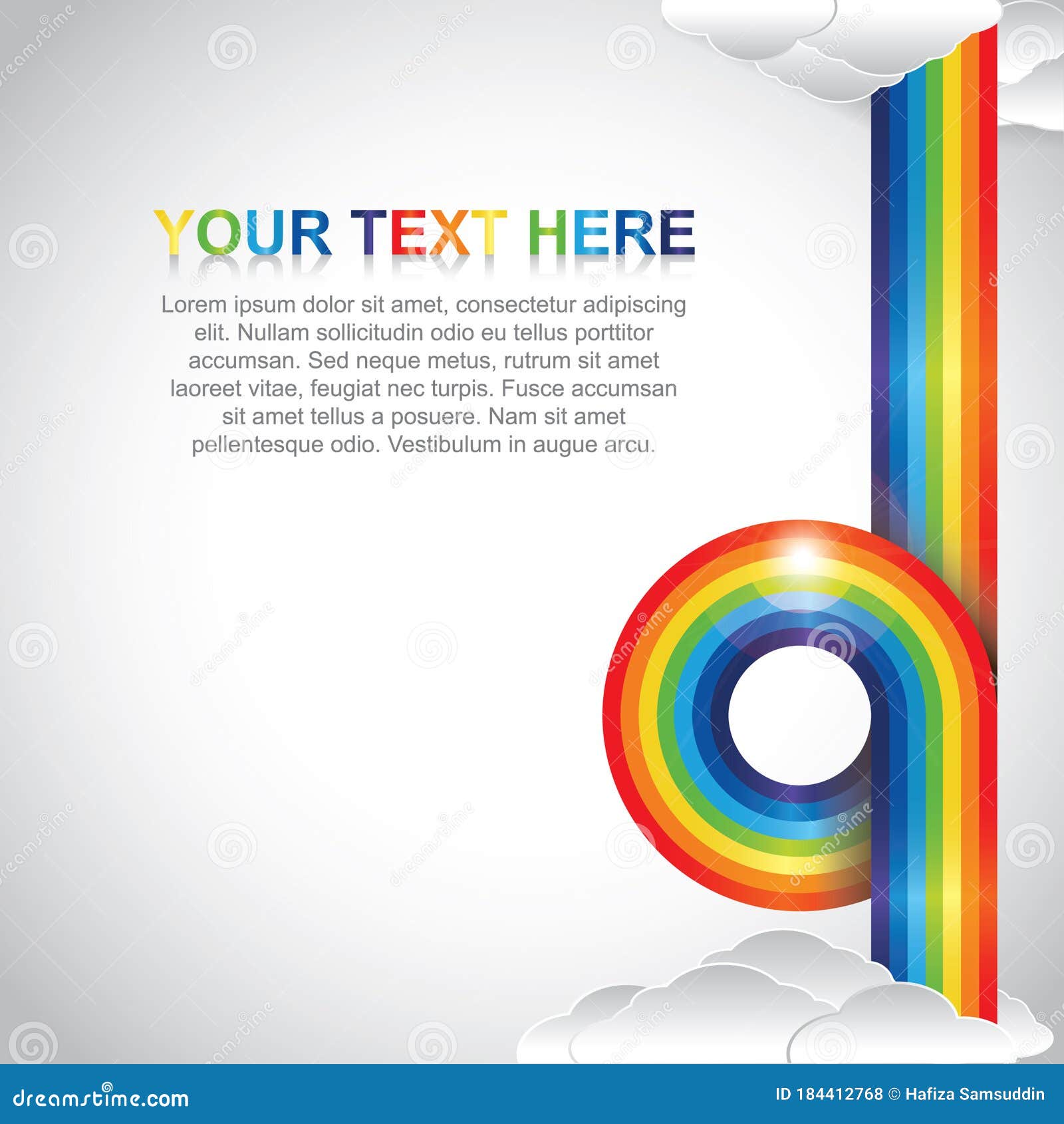 Rainbow Poster. Vector Illustration Decorative Background Design Stock ...