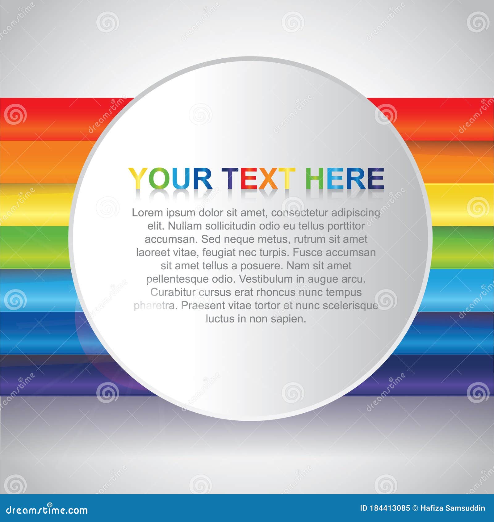 Rainbow Poster. Vector Illustration Decorative Background Design Stock ...