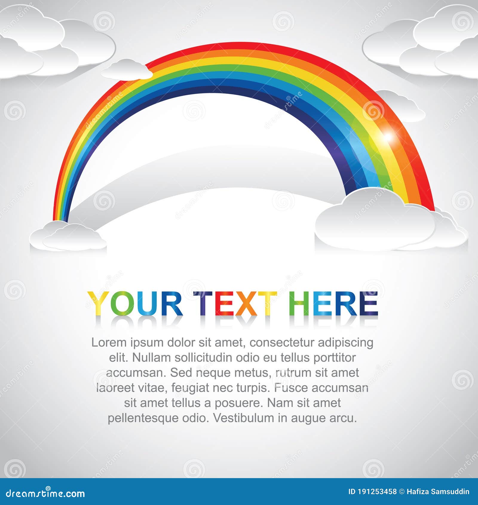 Rainbow Poster. Vector Illustration Decorative Design Stock Vector ...
