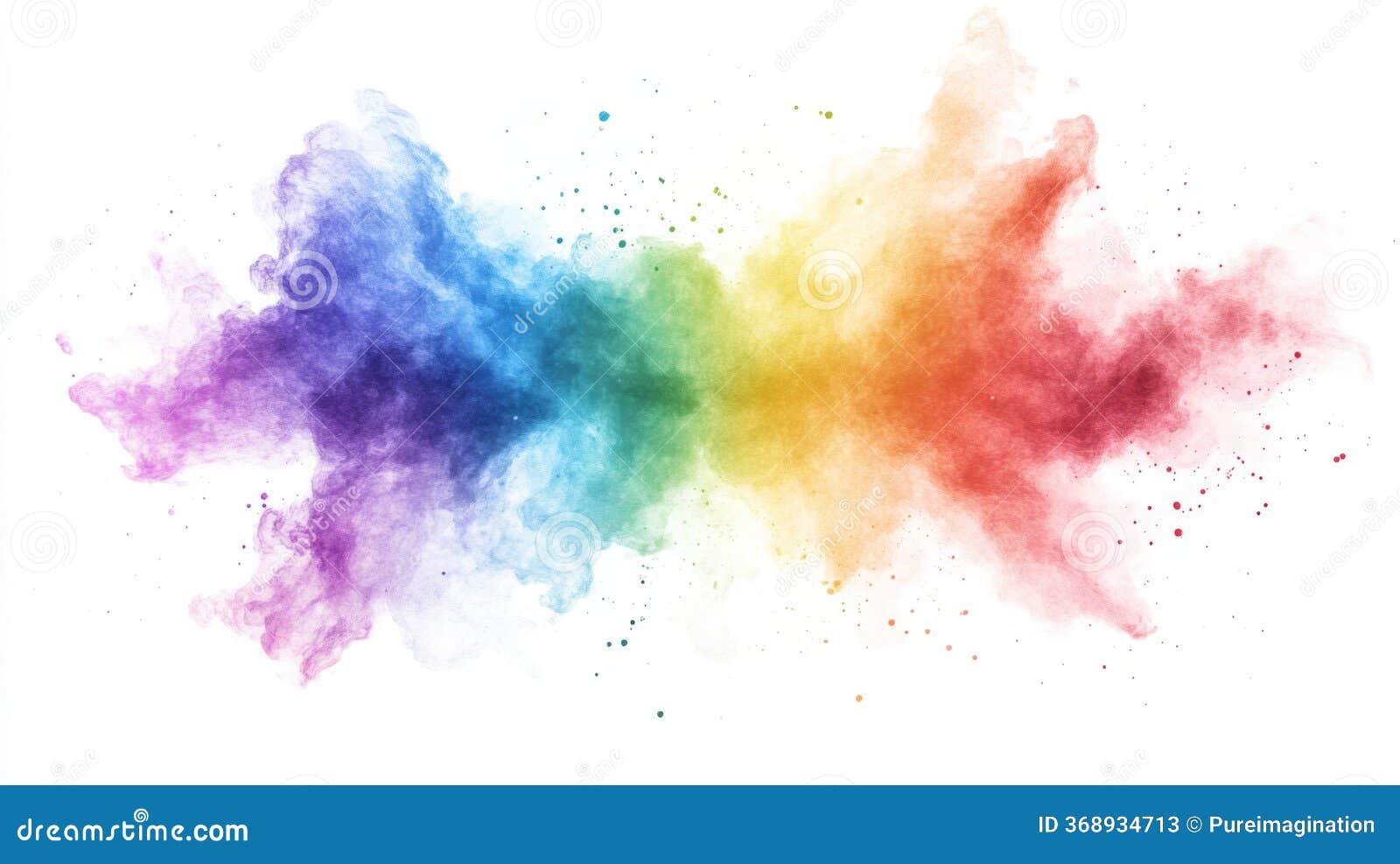 Rainbow Powder Center Radial Explosion Isolated In Gol Ai Generated ...