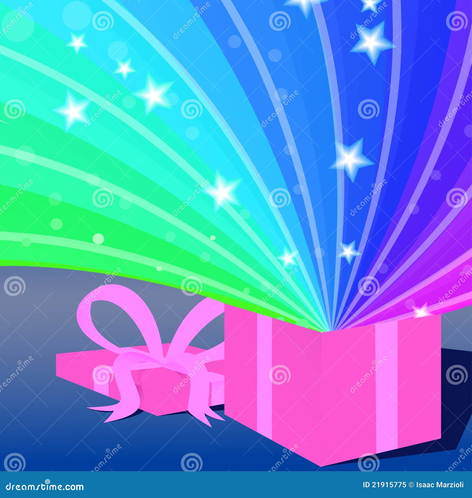 Rainbow present stock vector. Illustration of open, vector - 21915775