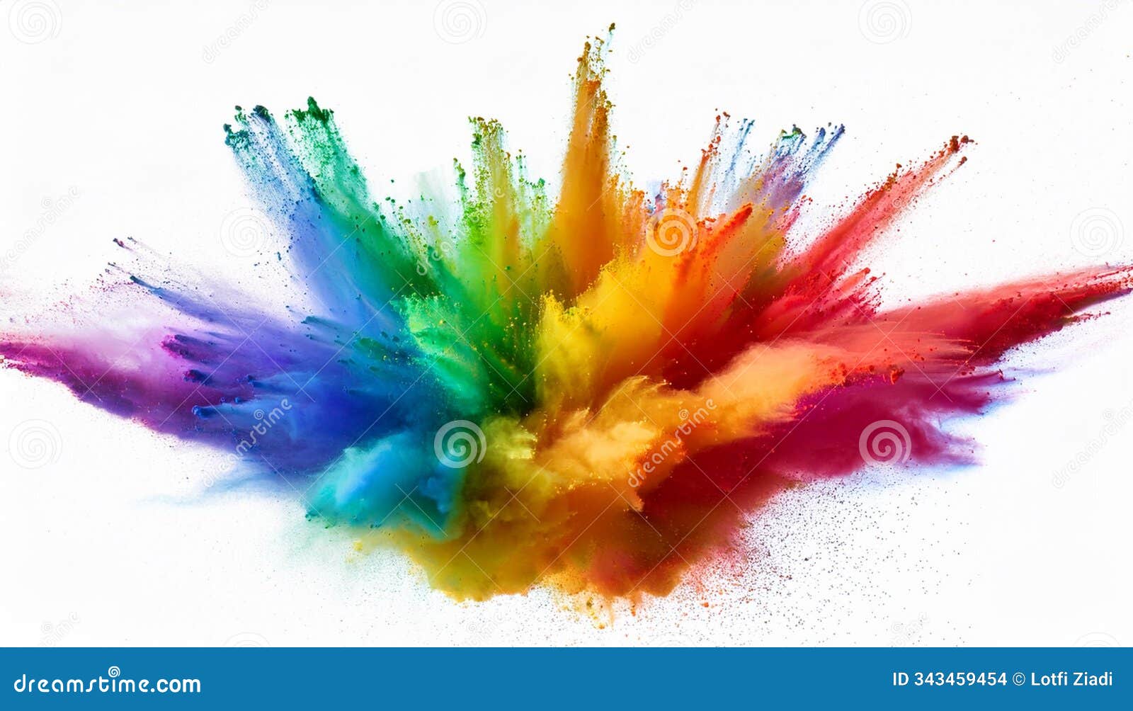 Rainbow Pride Paint Splash, Powder Explosion Isolate on Transparency ...