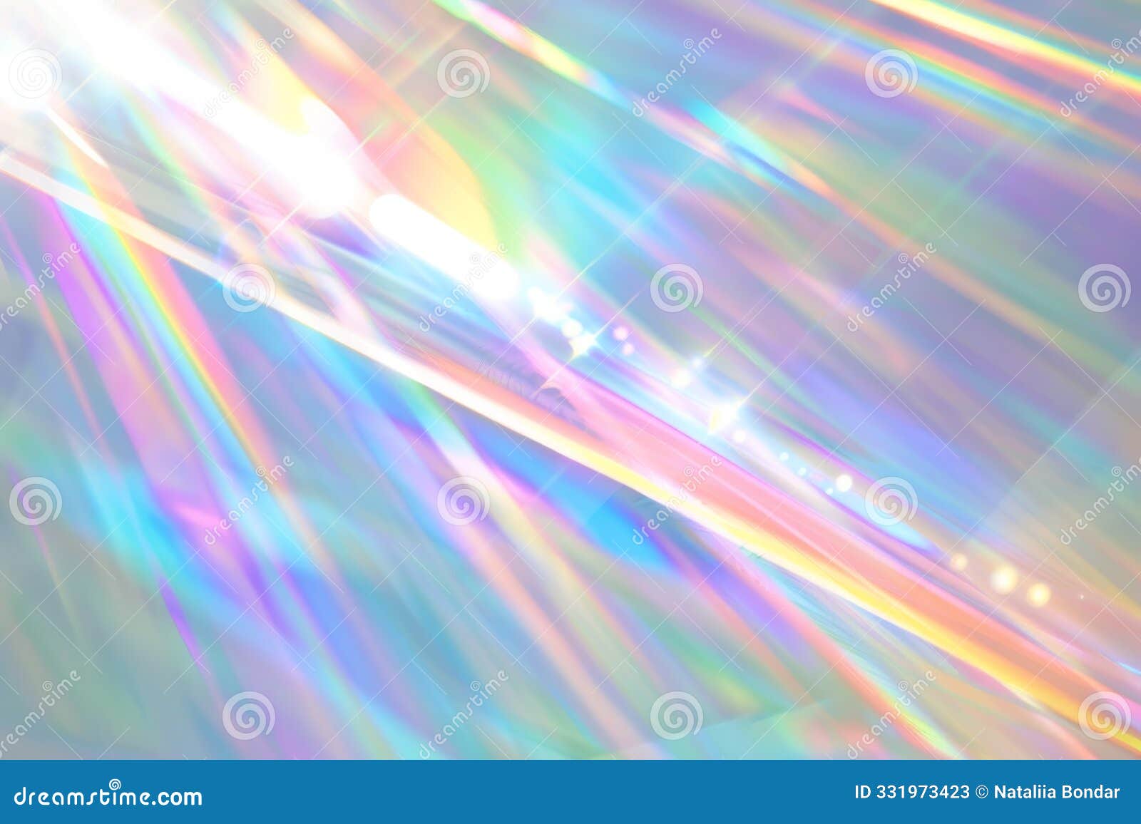Rainbow Prism Effect Banner. Abstract Light Background with Gradient ...