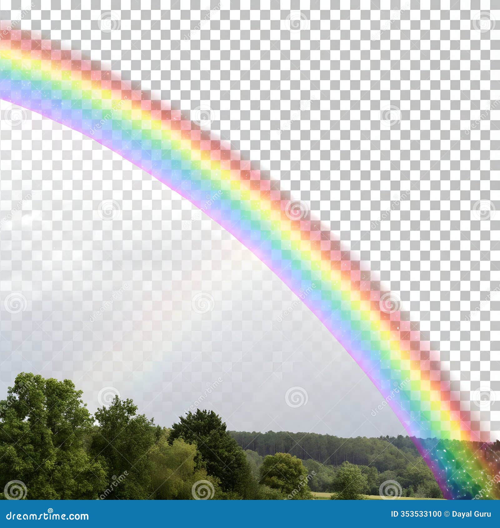 Rainbow PSD on Transparent Background for Creative Projects Stock ...