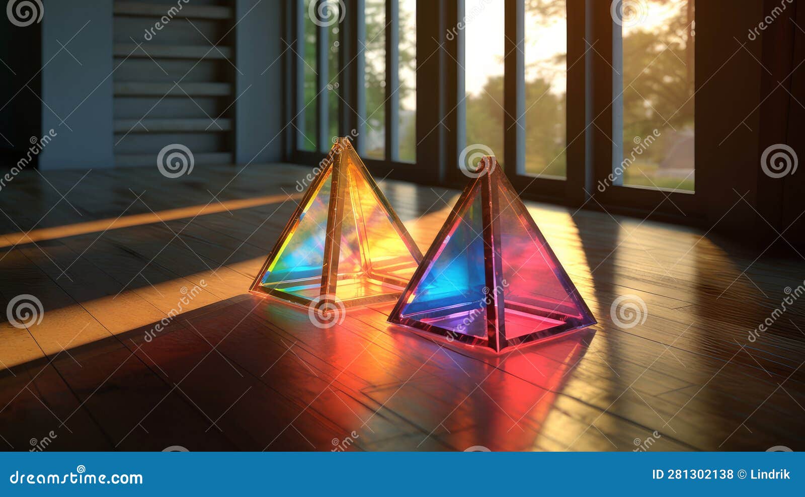 Rainbow pyramid stock illustration. Illustration of orange - 281302138