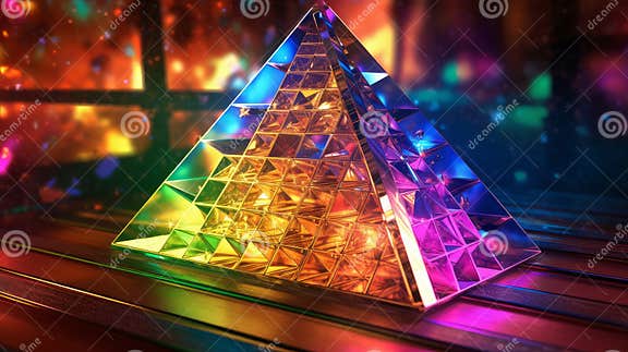 Rainbow pyramid stock illustration. Illustration of object - 281302190