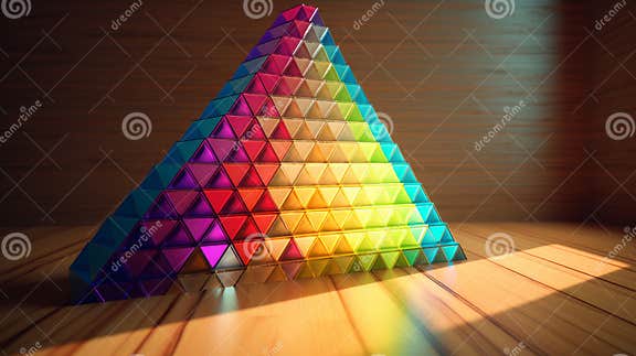 Rainbow pyramid stock illustration. Illustration of rainbow - 281358431