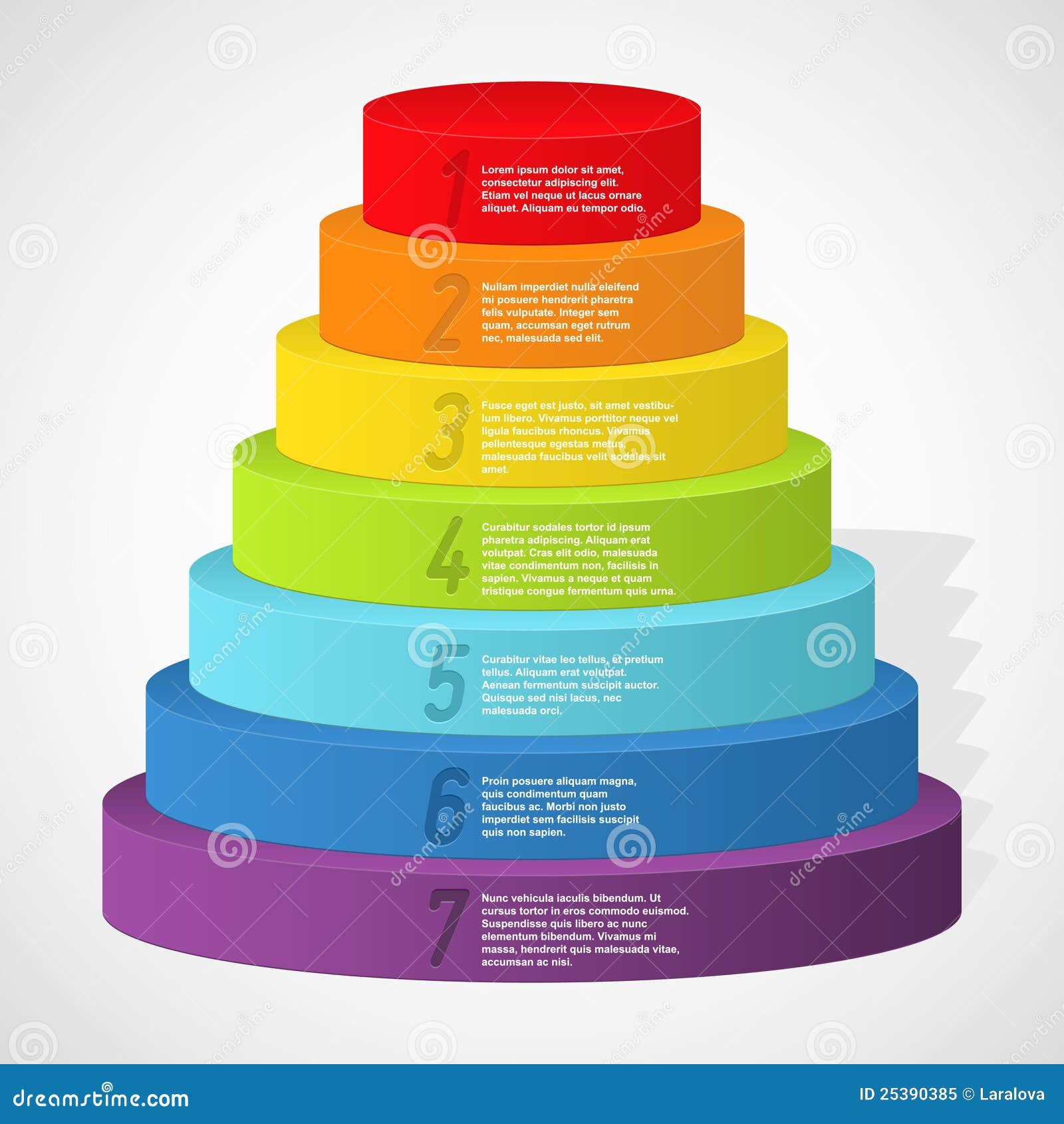 Rainbow Pyramid with Numbers Stock Vector - Illustration of banner ...