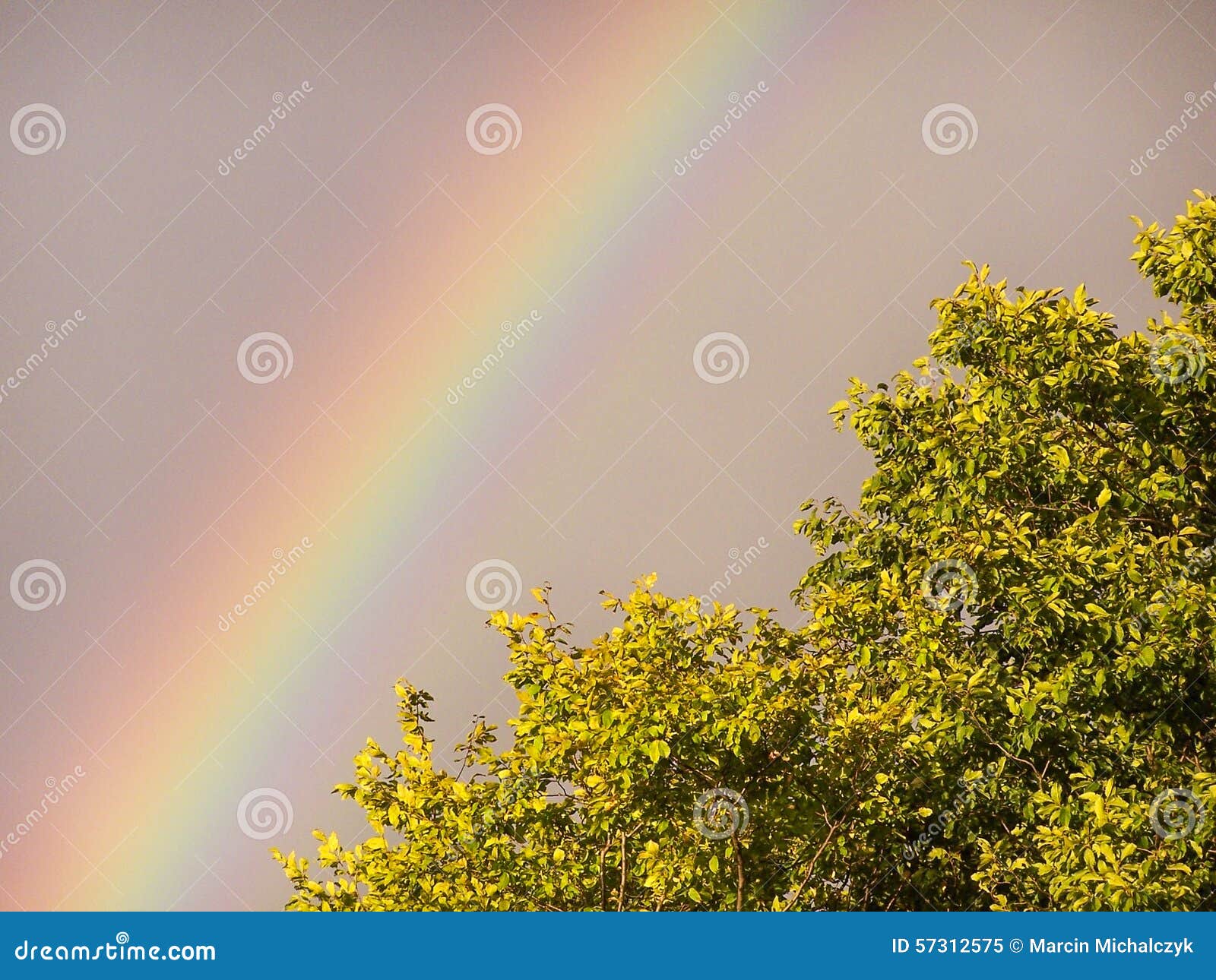 Rainbow after the rain stock image. Image of meteorological - 57312575