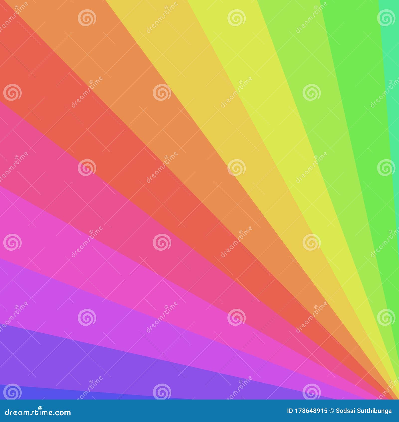 Rainbow Ray Line Background Vector Illustration Graphic Design. Stock ...