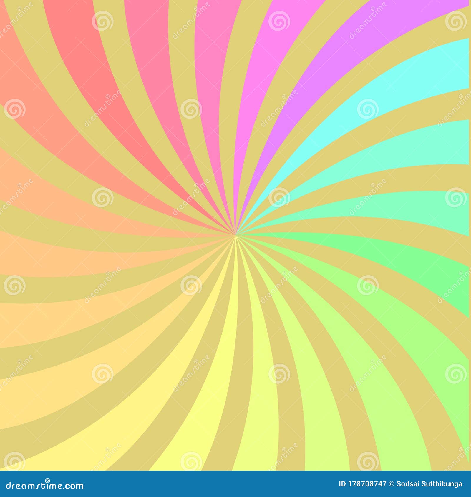 Rainbow Ray Swirl Abstract Background Vector Illustration Graphic ...