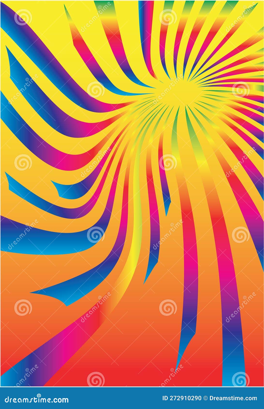 Rainbow rays stock vector. Illustration of vector, yellow - 272910290