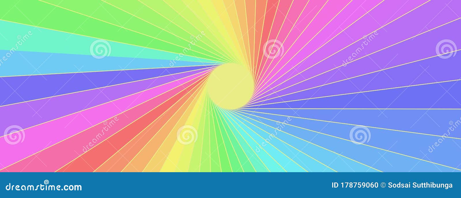 Rainbow Rays with Abstract Background Colorful Vector Illustration ...