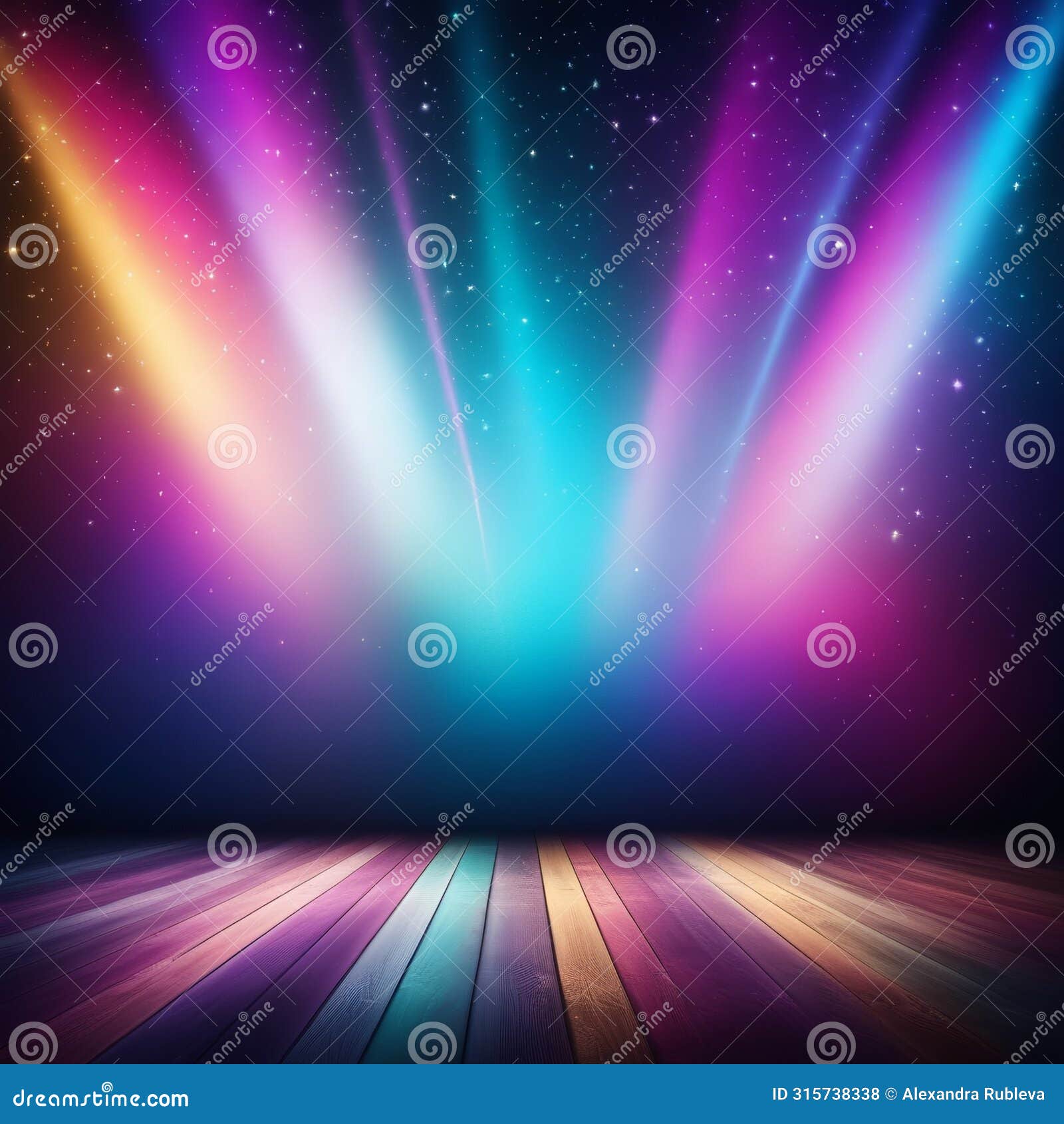 Rainbow Rays on Black Background. Abstract Background Stock ...