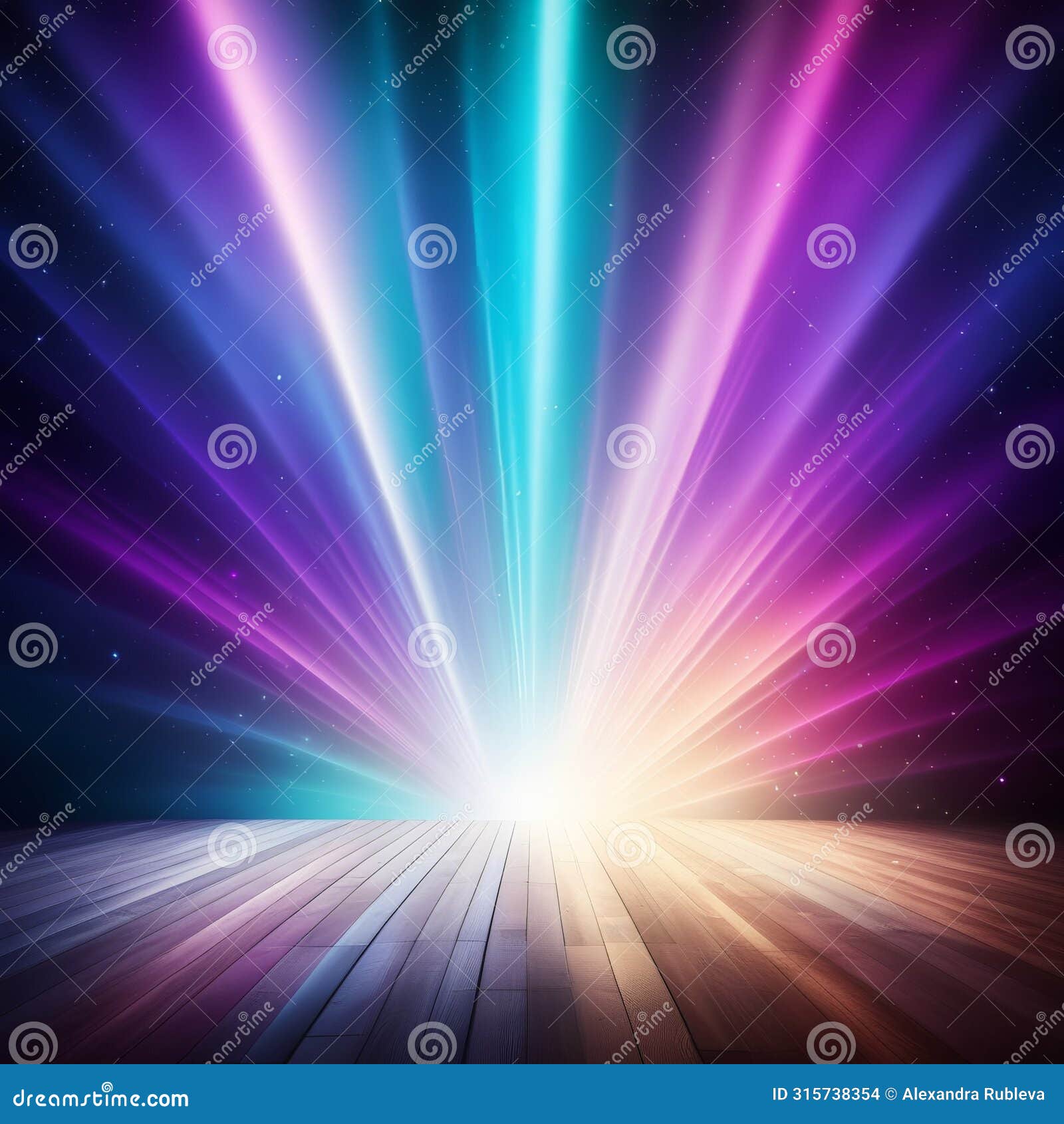 Rainbow Rays on Black Background. Abstract Background Stock ...