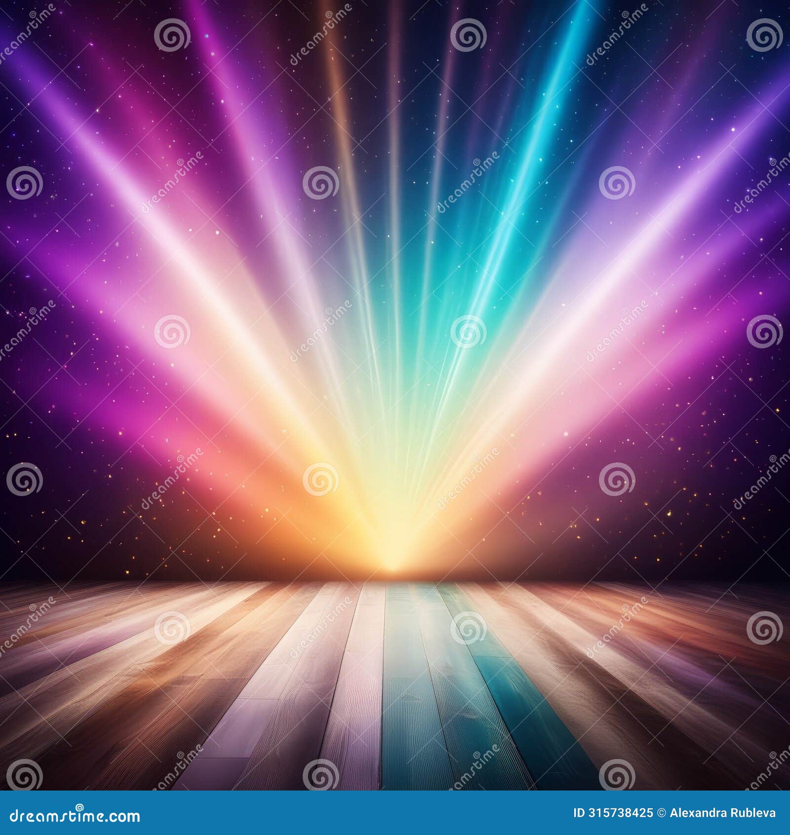 Rainbow Rays on Black Background. Abstract Background Stock ...