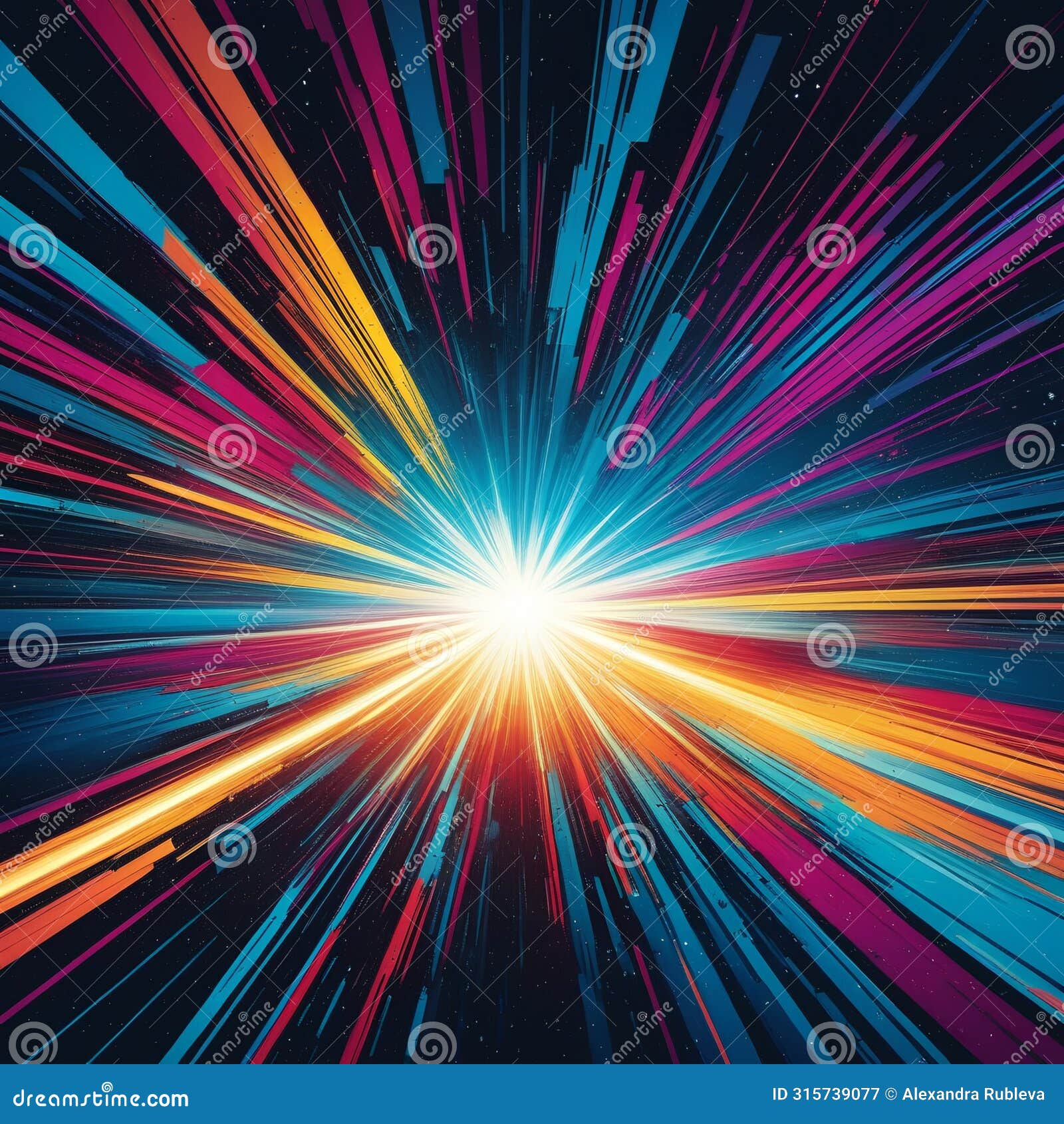 Rainbow Rays on Black Background. Abstract Background Stock Image ...