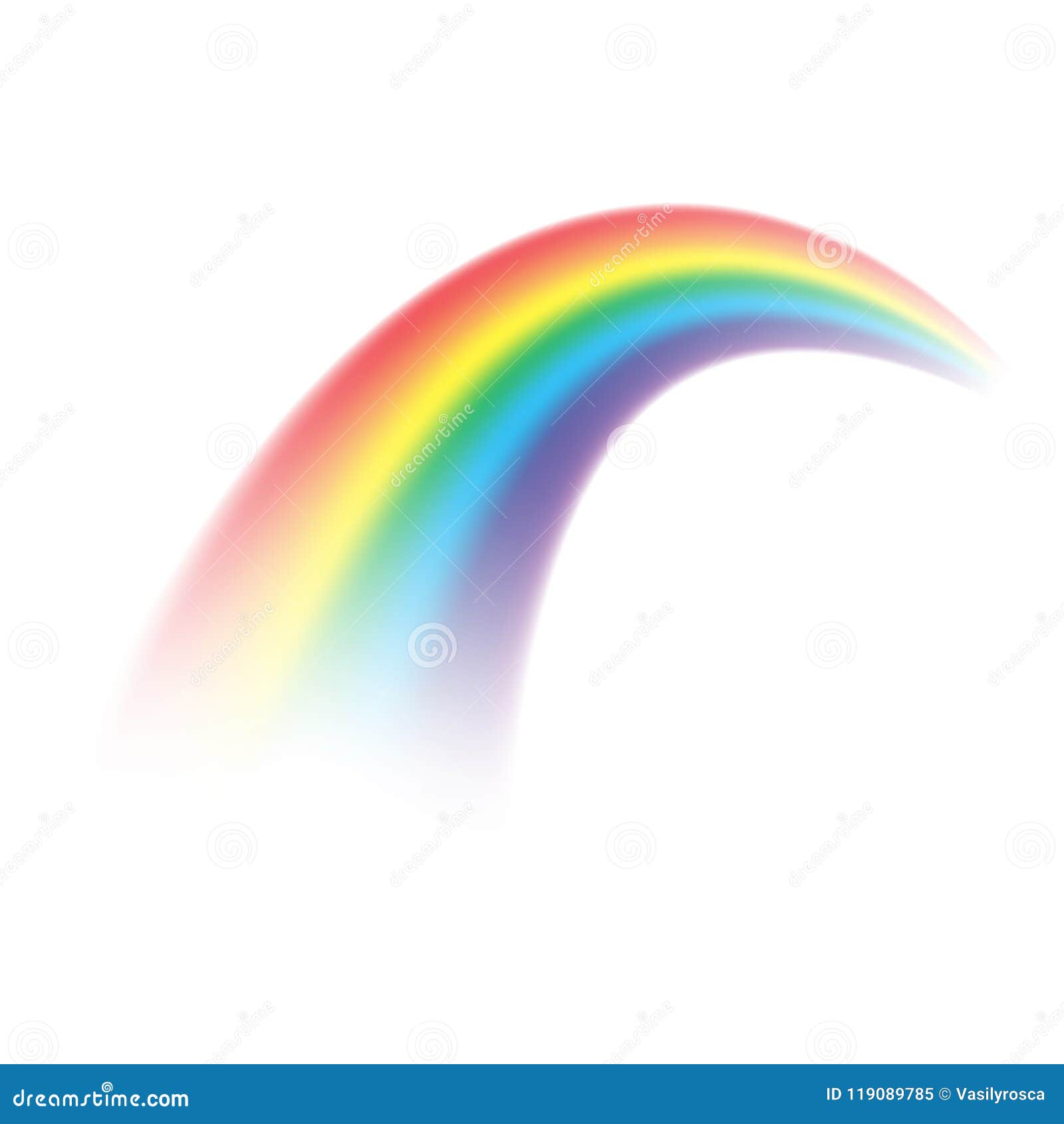 Rainbow Realistic on Transparent Background. Vector Isolated Rainbow ...
