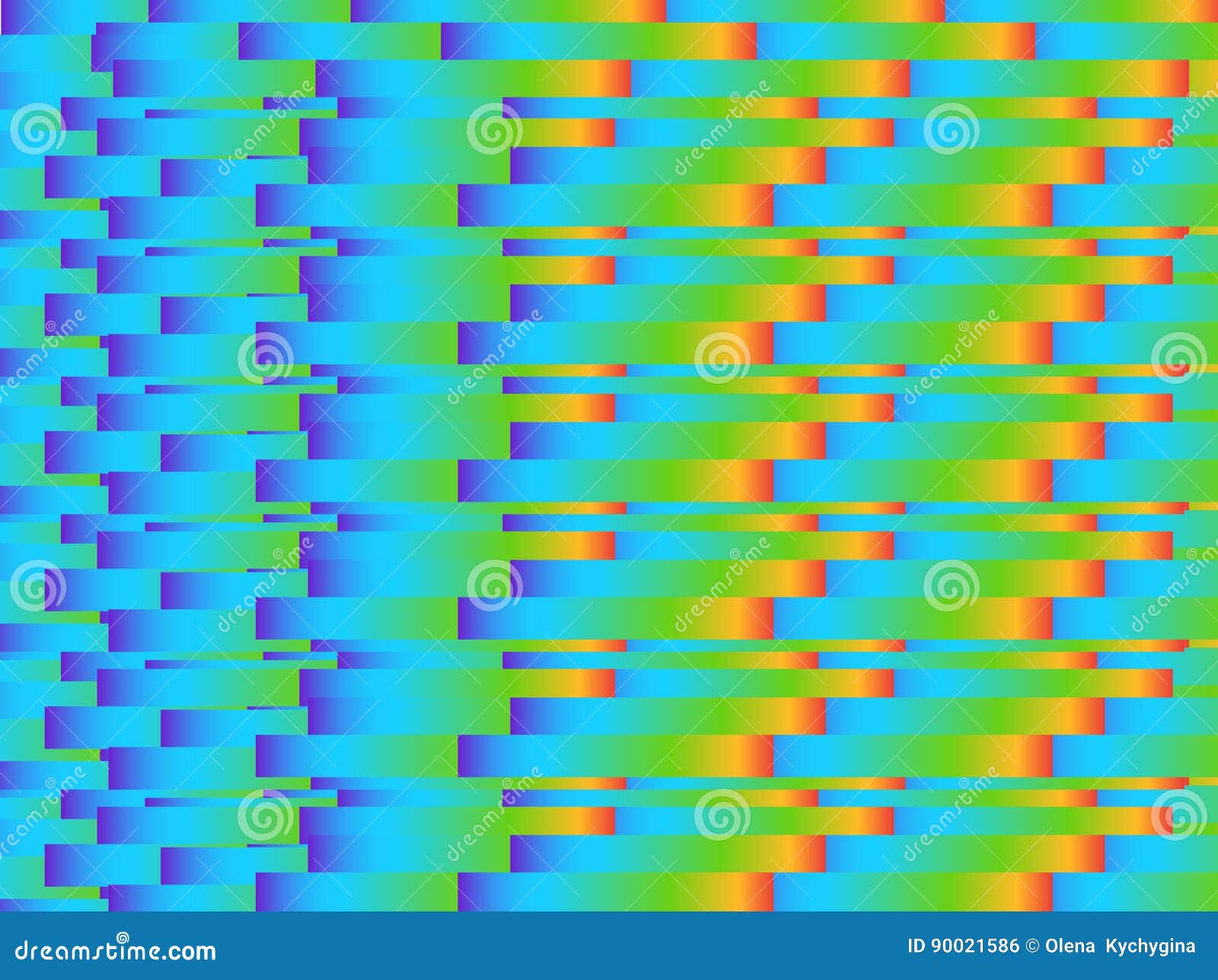 Rainbow Rectangle Abstract Pattern Stock Illustration - Illustration of ...