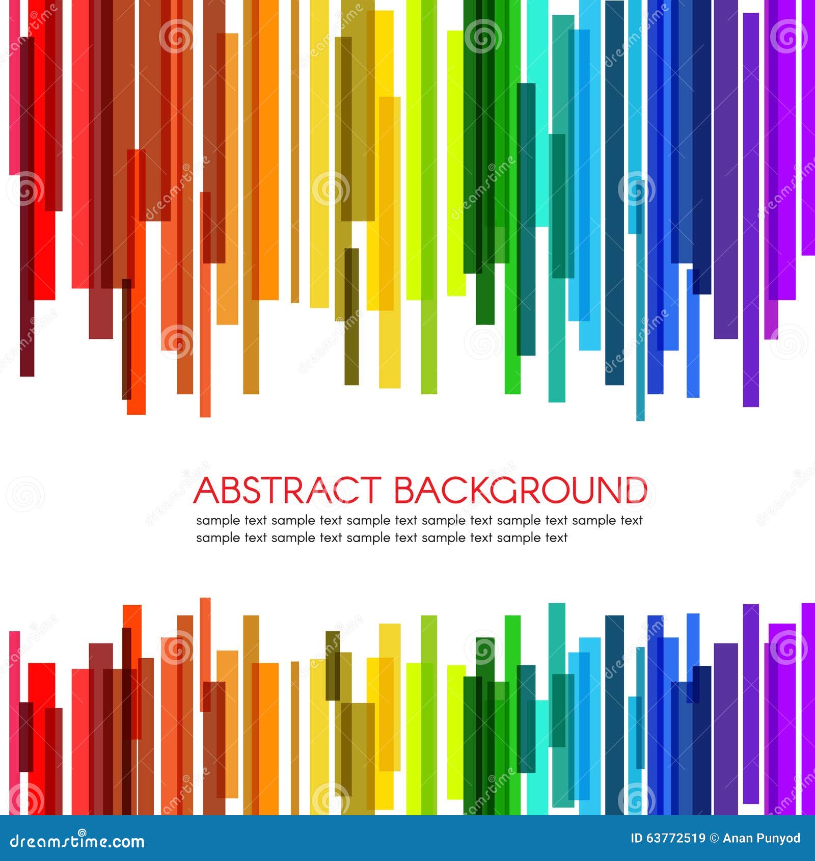 Rainbow Rectangle Bars Wave Vector Abstract Background Stock Vector ...