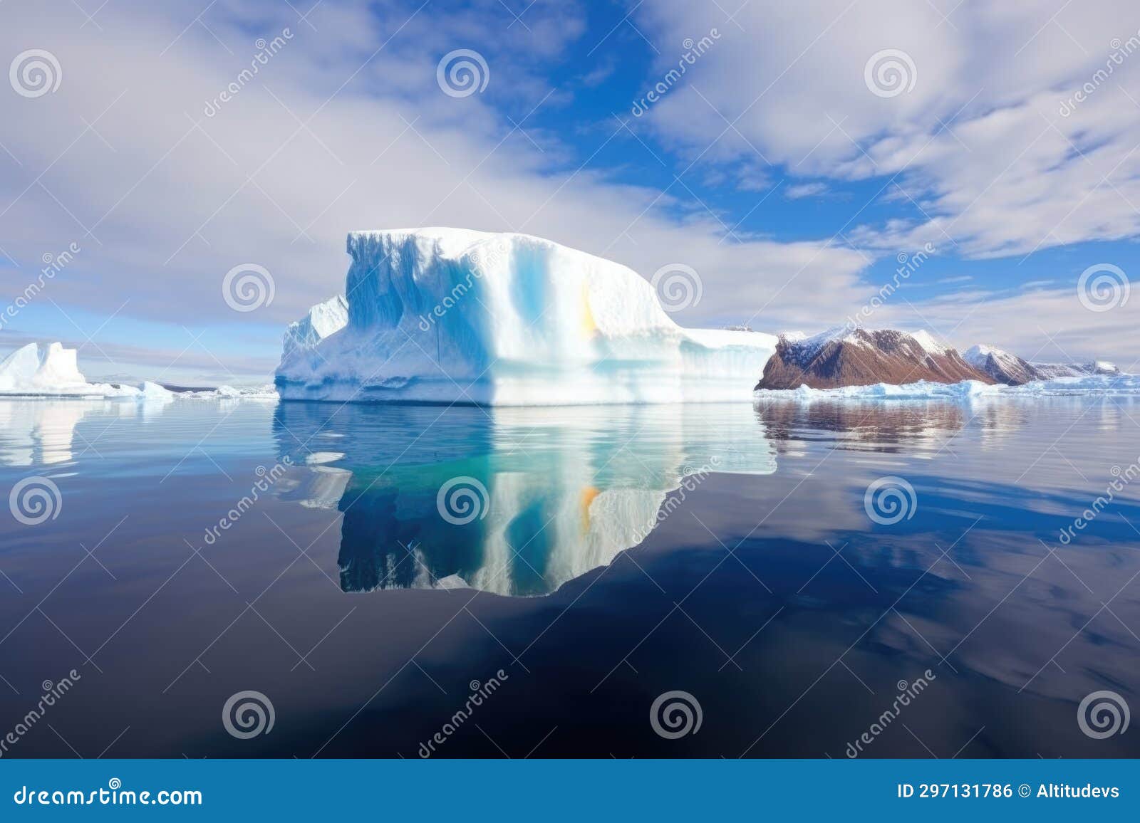 Rainbow Reflected on Iceberg Surface Stock Photo - Image of spectral ...