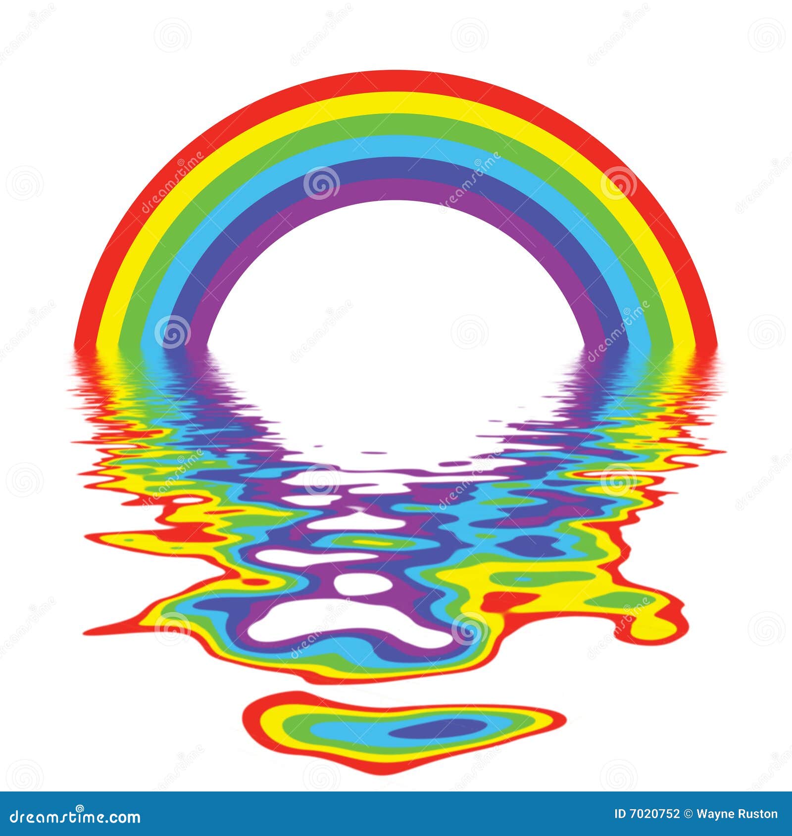 Rainbow Reflection stock illustration. Illustration of abstract - 7020752