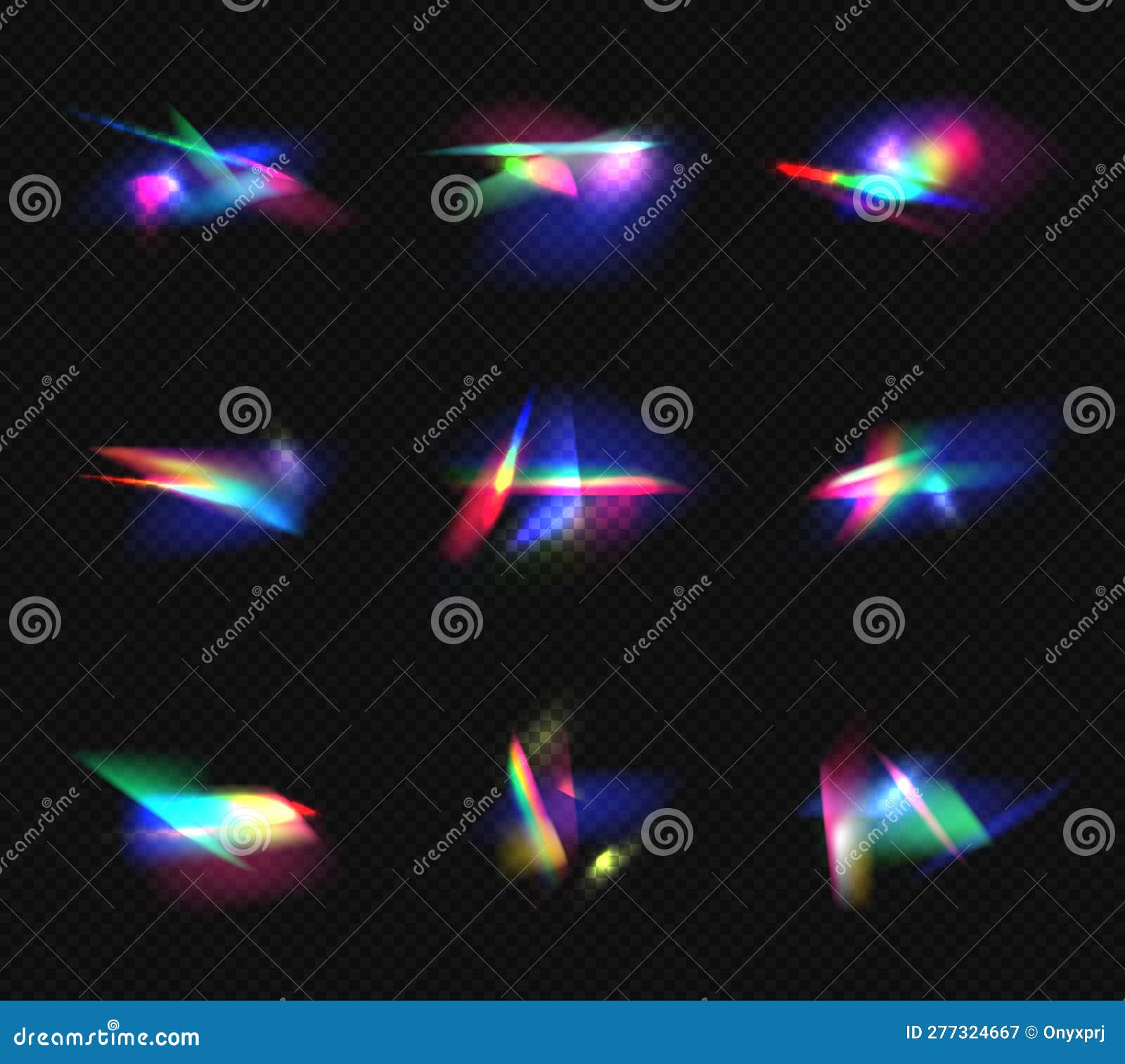 Rainbow Reflection. Glass Light Realistic Effects Decent Vector ...