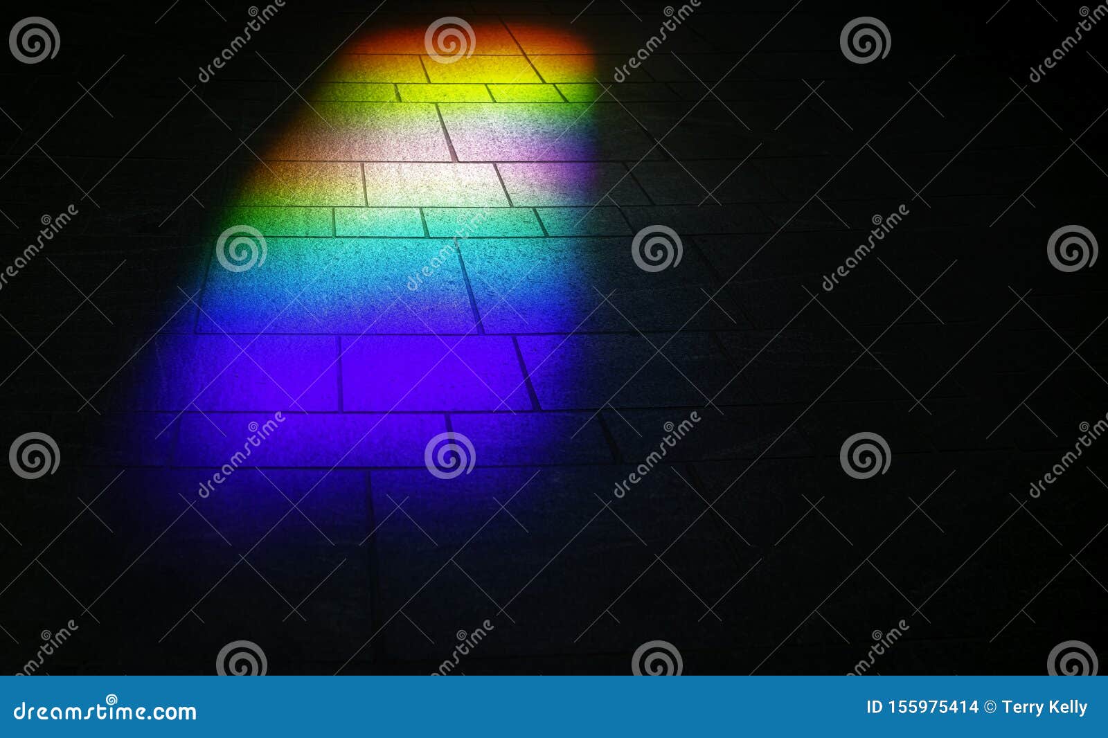 Rainbow Reflection On Silver Texture. Iridescent Background Stock Image ...
