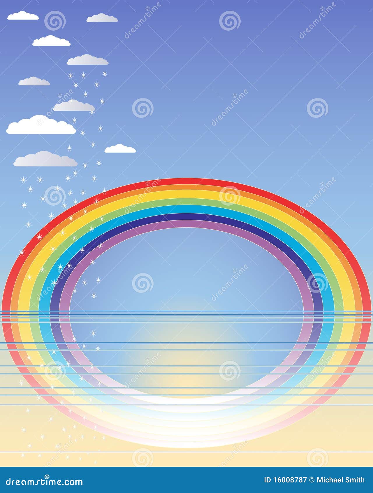 Rainbow reflections stock vector. Illustration of weather - 16008787