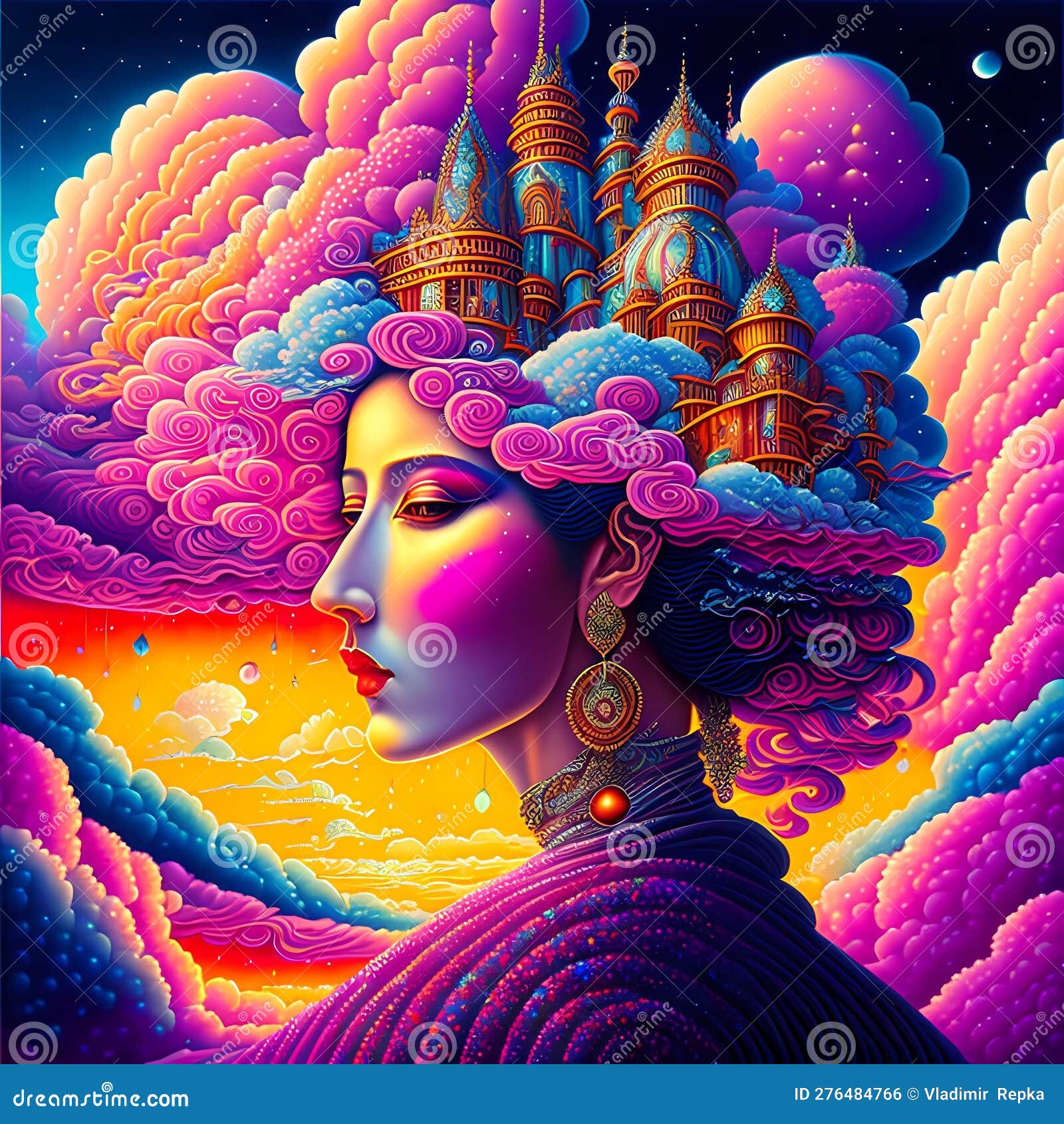 Rainbow Reflections- AI Generated Artwork Stock Illustration - Illustration of style ...