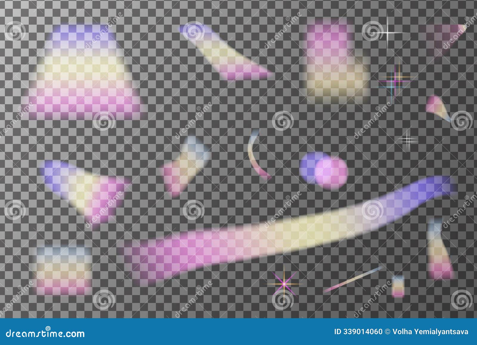 Rainbow Refraction Blurred Overlay Effect. Light Prism Flare, Overlay And Refraction On ...