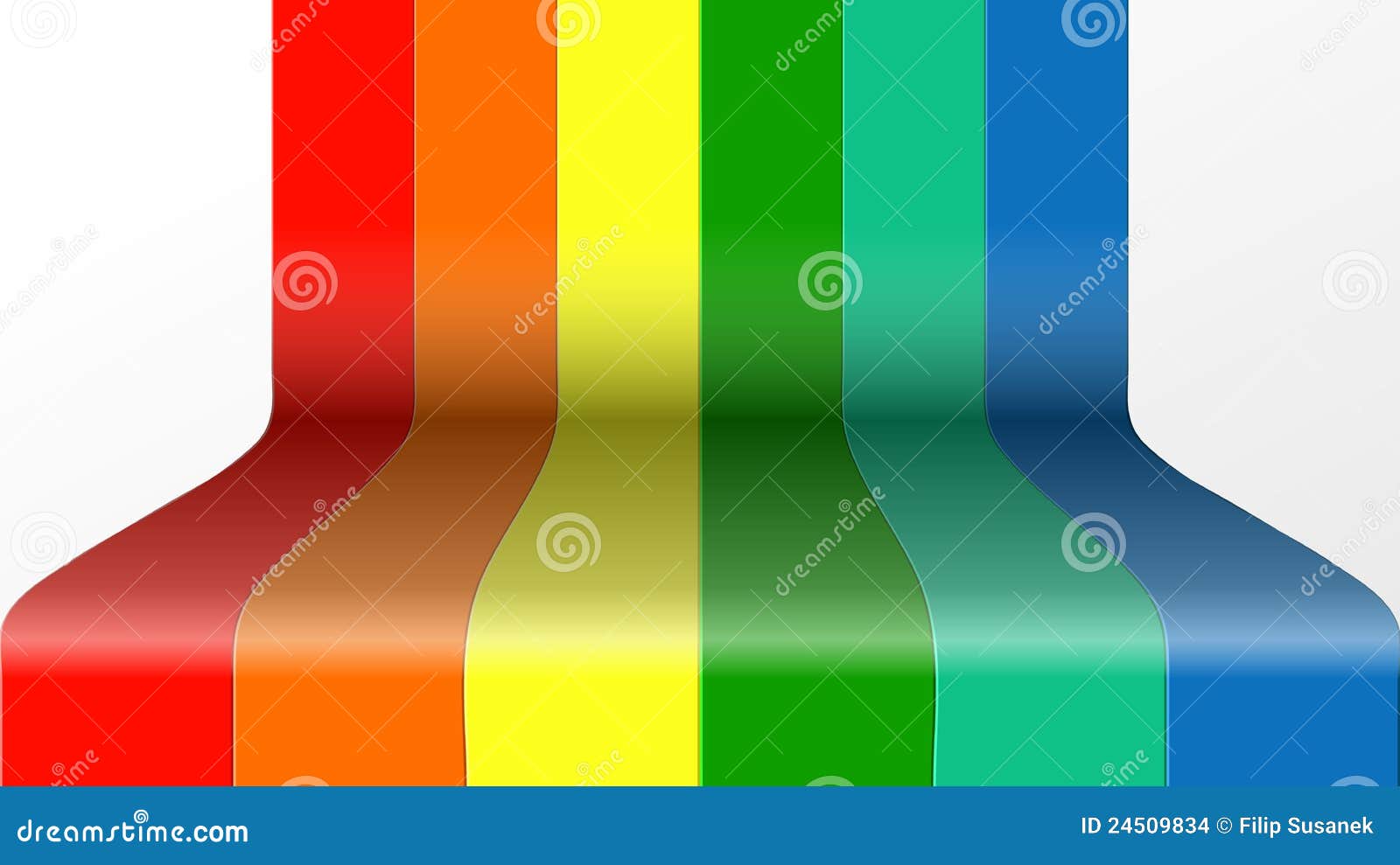 Rainbow ribbon stock illustration. Illustration of artistic - 24509834