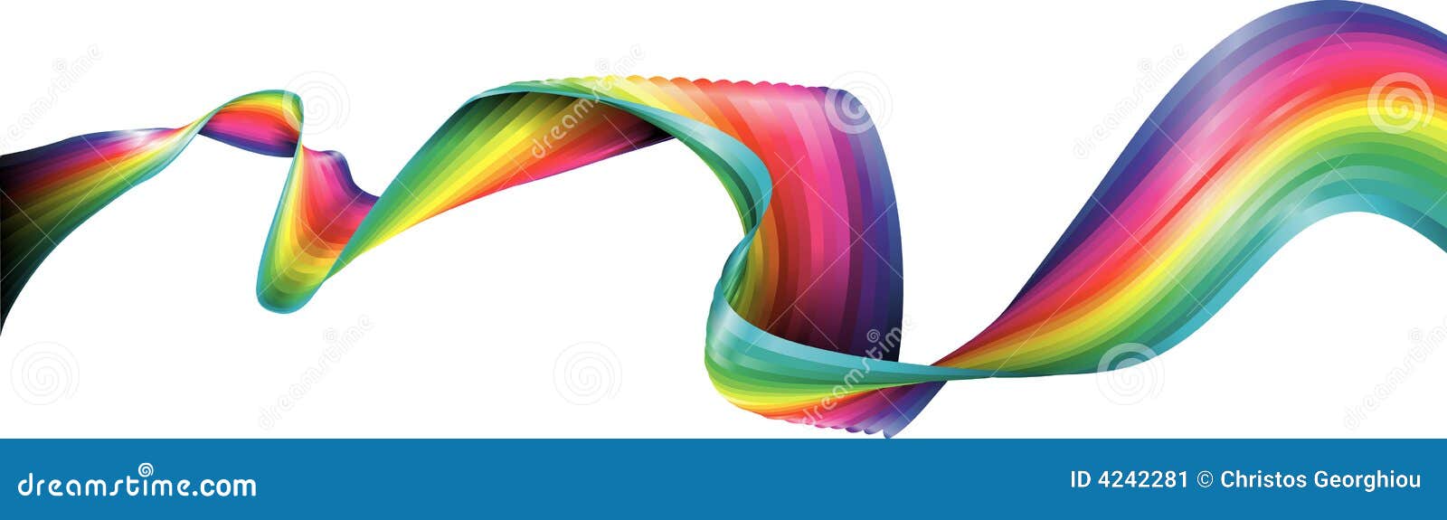 Rainbow Ribbon Awareness Isolated On White Background, Clipping Path ...