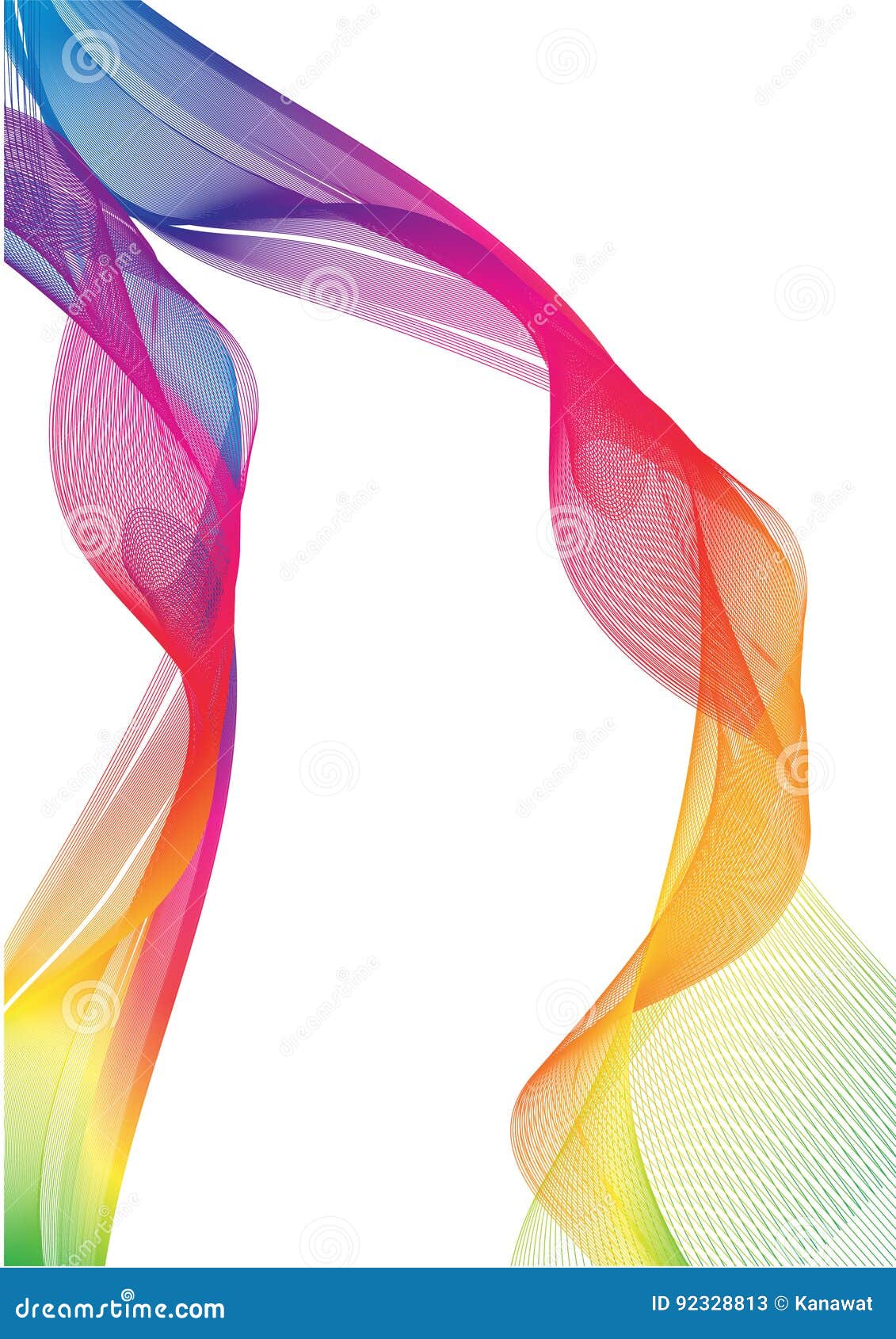 Rainbow Ribbon Abstract Shapes Background Stock Vector - Illustration ...