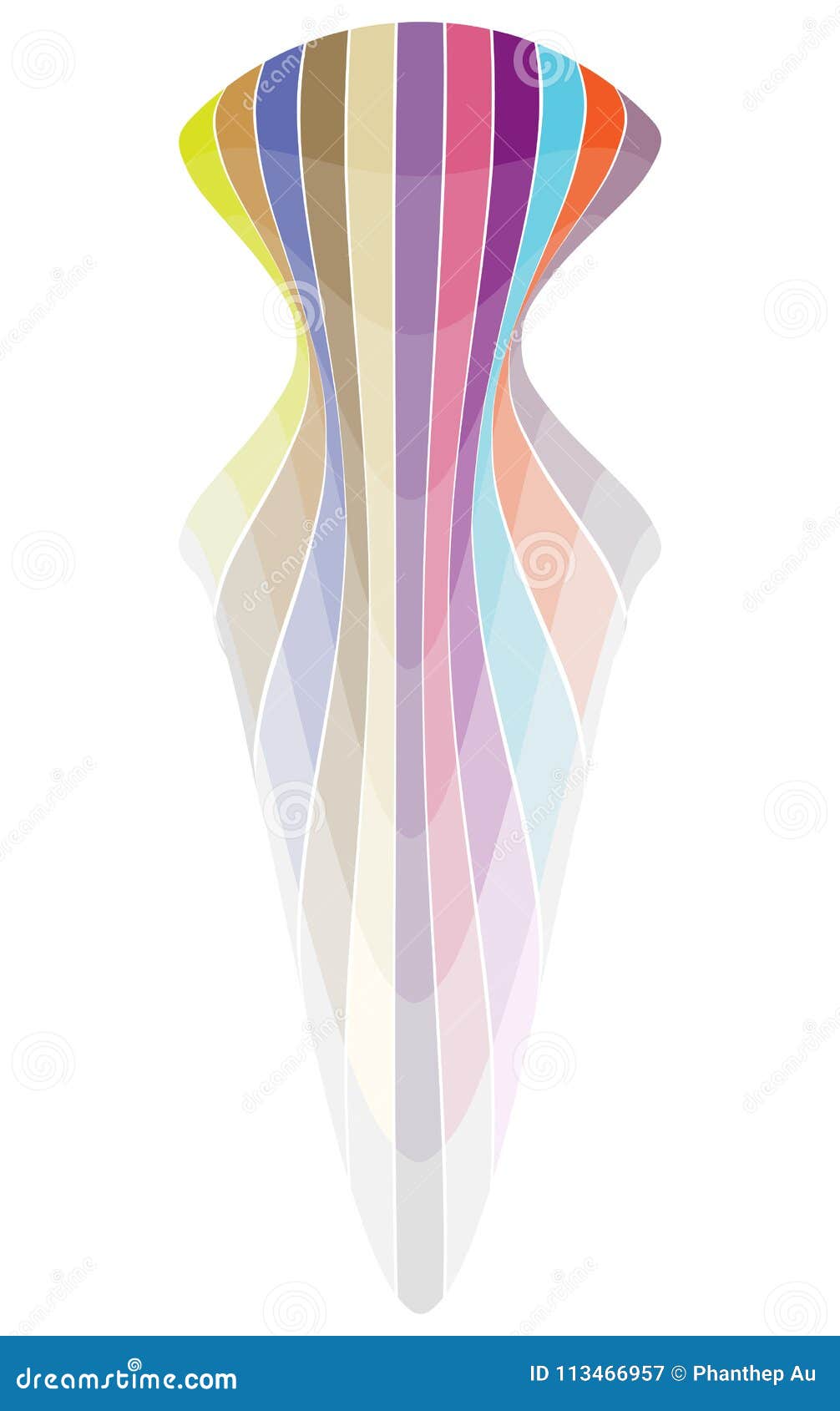 Rainbow Ribbon Curve Shape Vector Stock Vector - Illustration of ...