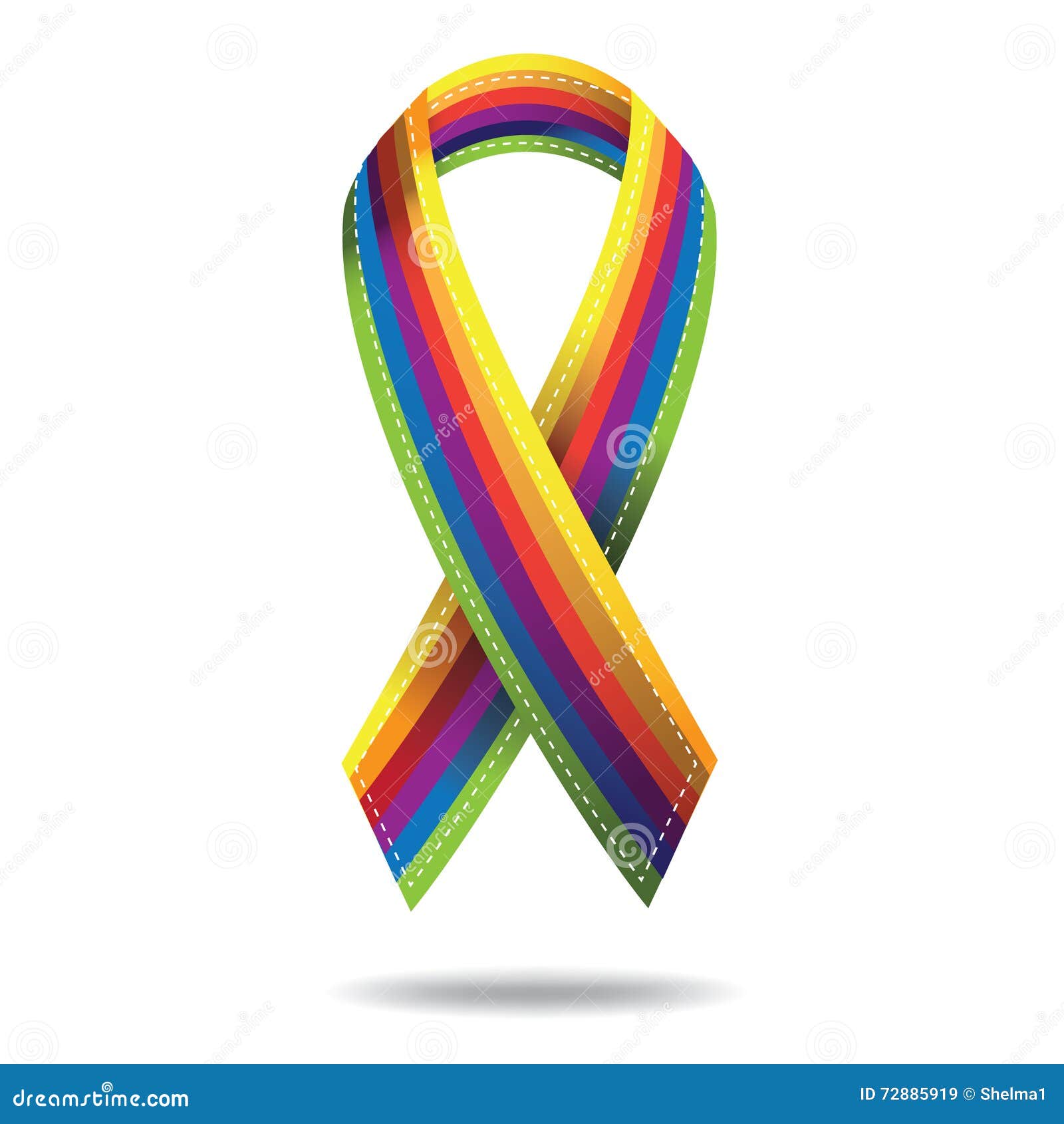 Rainbow ribbon. stock illustration. Illustration of attack - 72885919