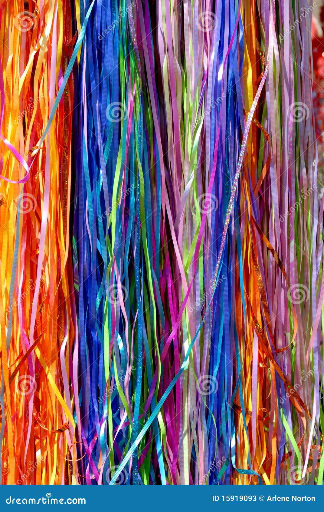 Rainbow Ribbons stock image. Image of bright, birthday - 15919093