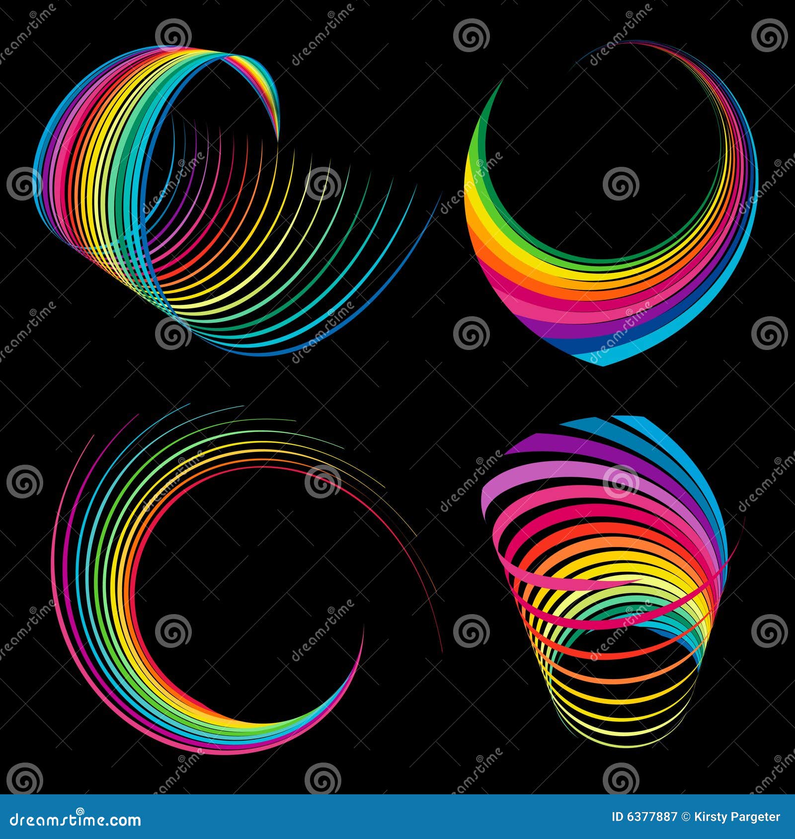 Rainbow Ribbons And Map Pointer Vector Illustration | CartoonDealer.com ...
