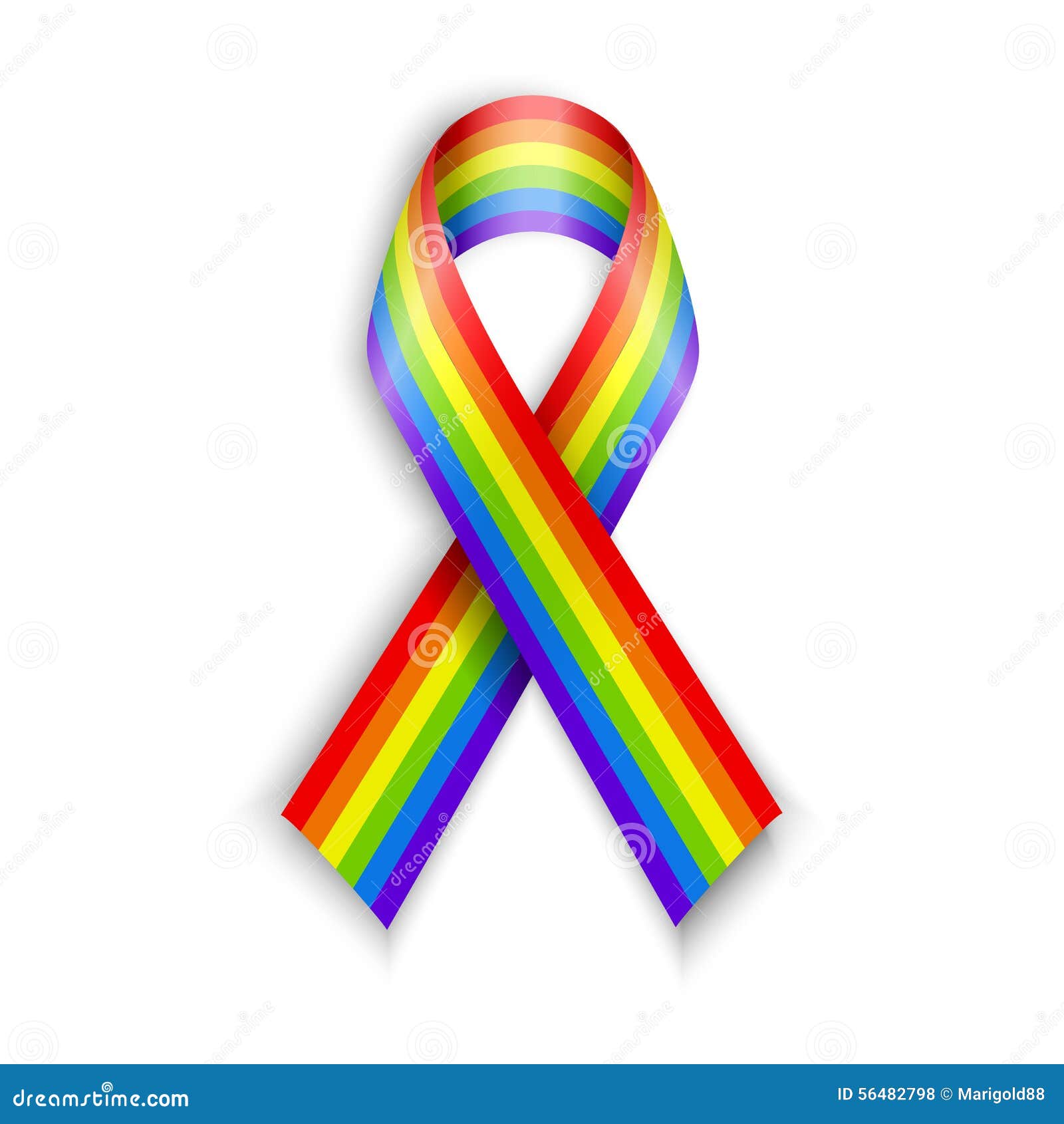 Rainbow Ribbons. on White with Stock Vector - Illustration of hope ...