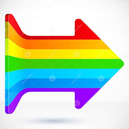 Rainbow right vector arrow stock vector. Illustration of blue - 34322323